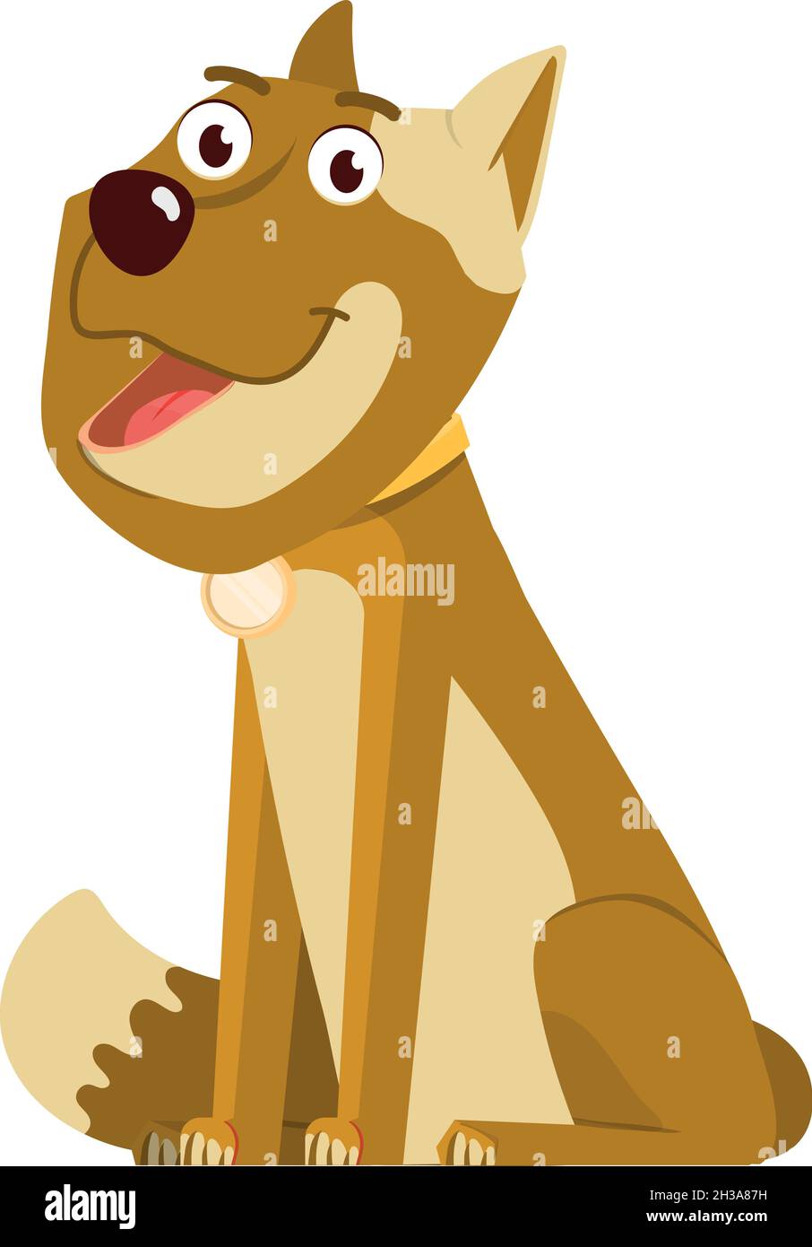 Cartoon sitting dog hi-res stock photography and images - Alamy