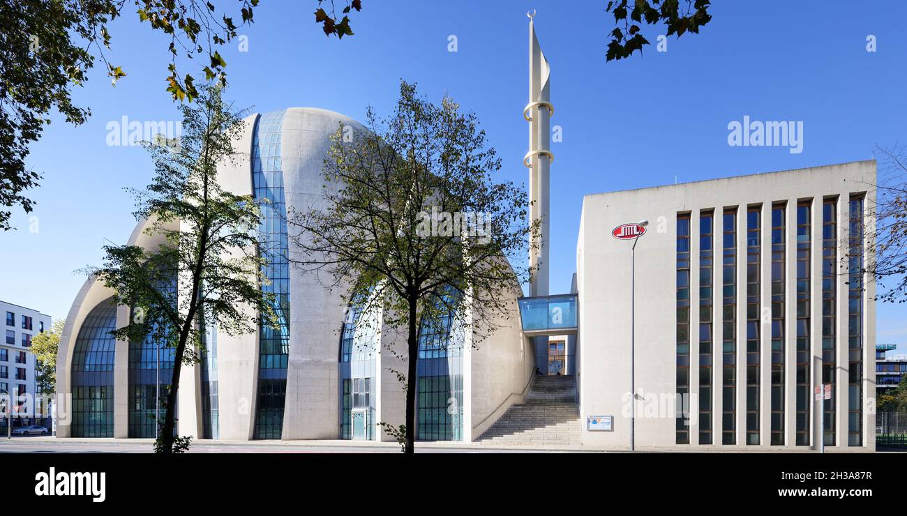 Cologne, Germany - October 16, 2021: the ditib central mosque in the ...