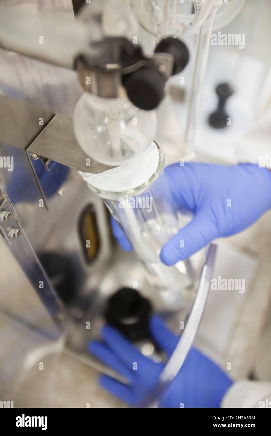 Production line pharmaceutical industry. Manufacturing of drugs and ...