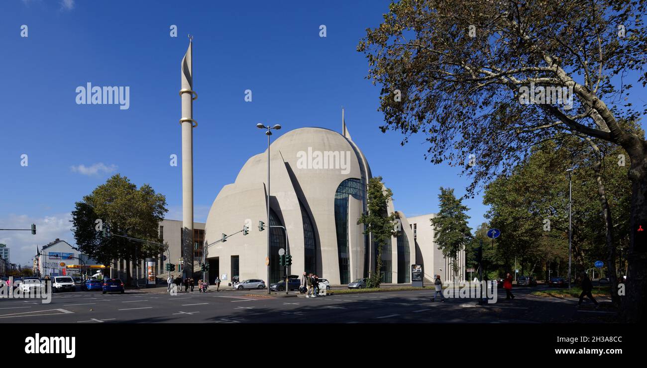 Cologne, Germany - October 16, 2021: the ditib central mosque in the ...