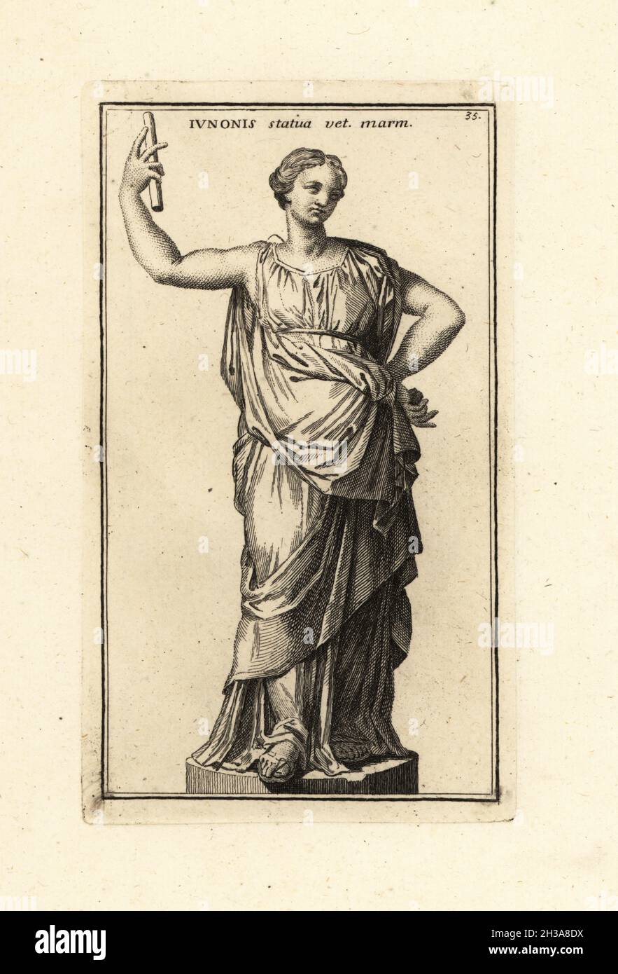 Statue of the Roman goddess Juno, wife of Jupiter, from the 2nd century ...