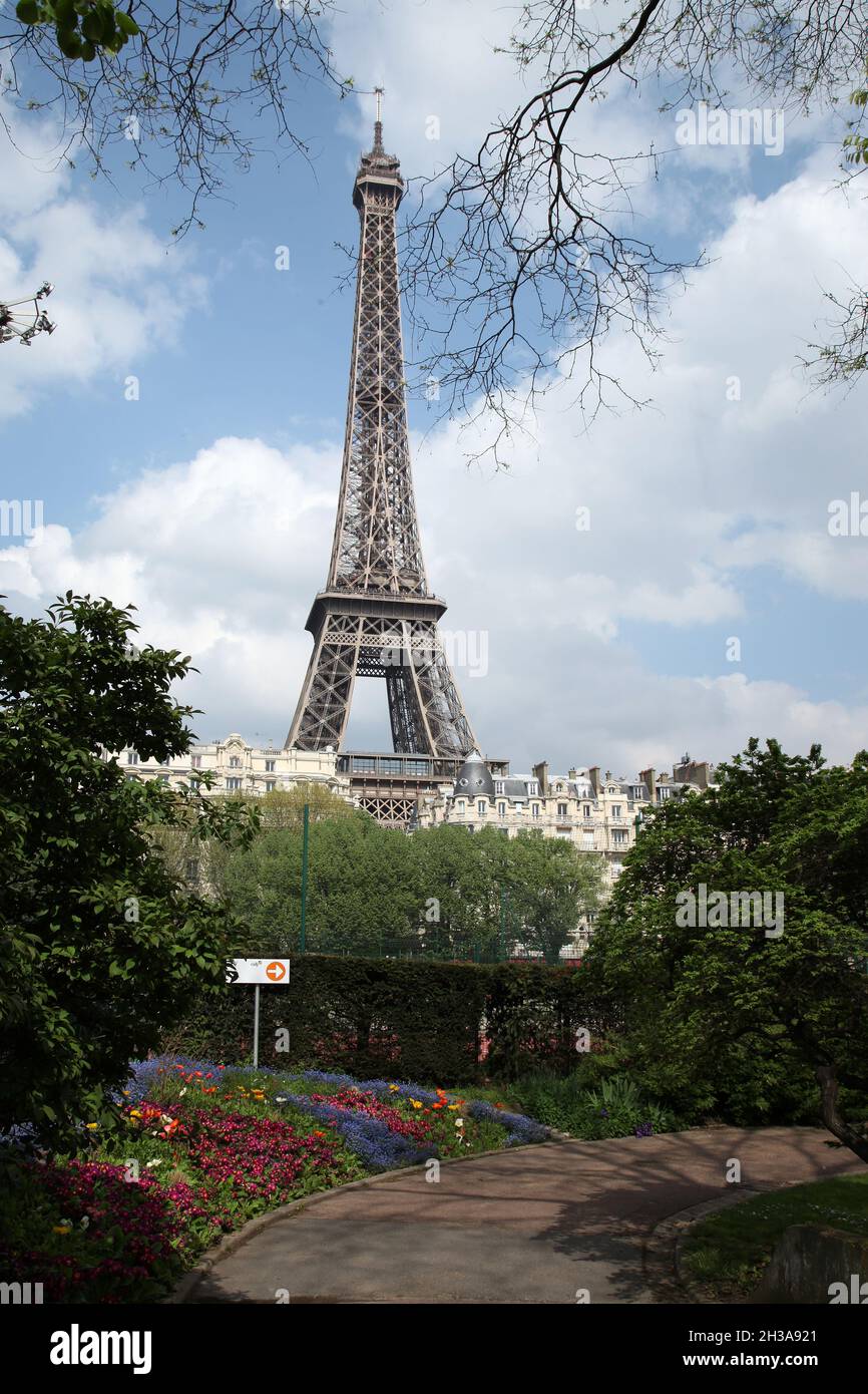 France, Paris, Eiffel tower, spring Stock Photo - Alamy