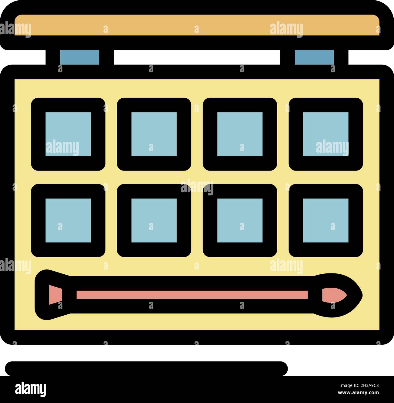 Stylist shadow icon. Outline stylist shadow vector icon color flat ...