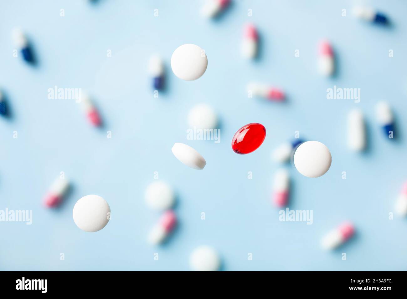 flying pill tablet capsule levitation medicine. medical treatment for ...