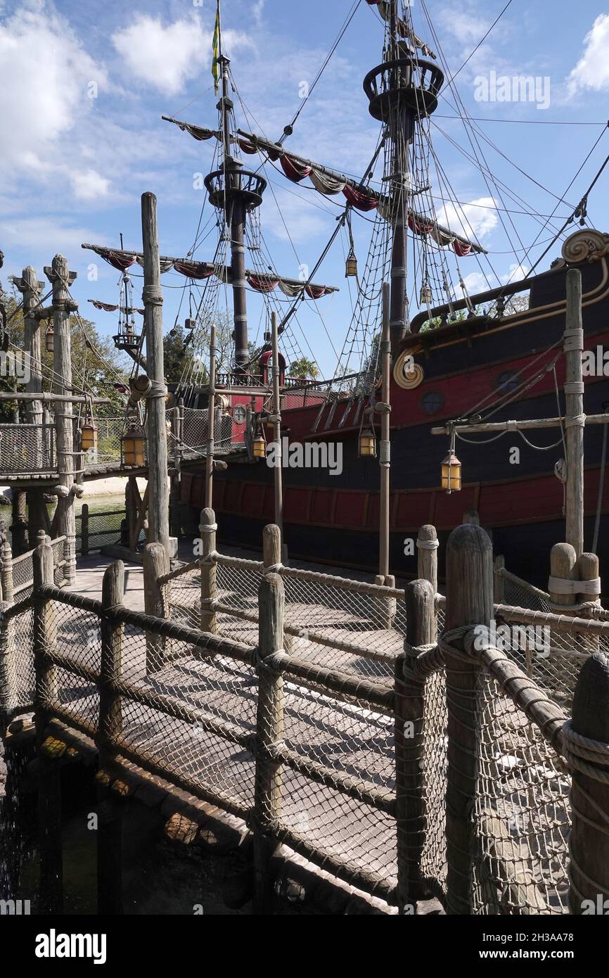 France, Paris, Pirate ship Stock Photo - Alamy