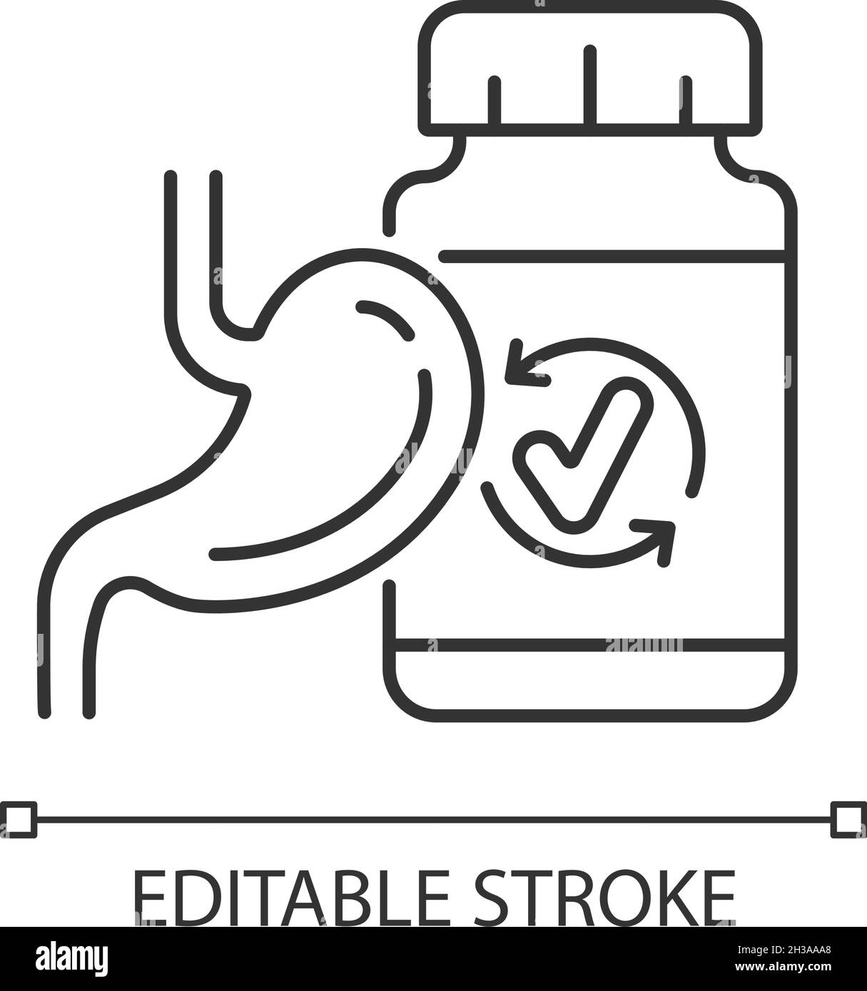 Digestive supplements linear icon Stock Vector Image & Art - Alamy