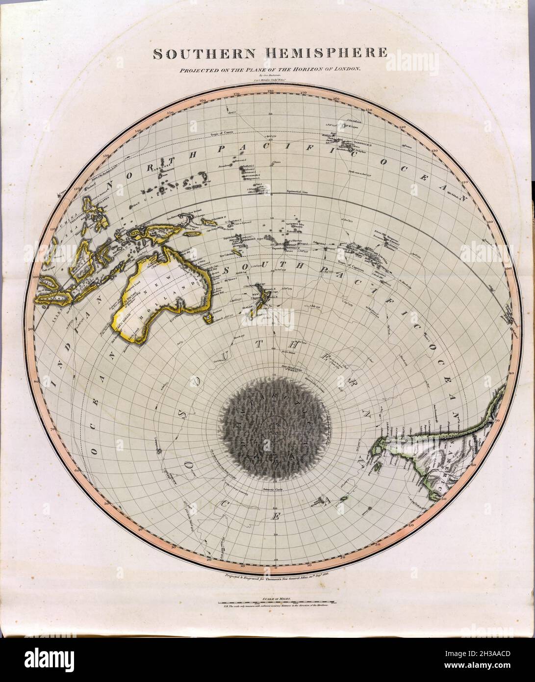 Southern hemisphere map hi-res stock photography and images - Alamy