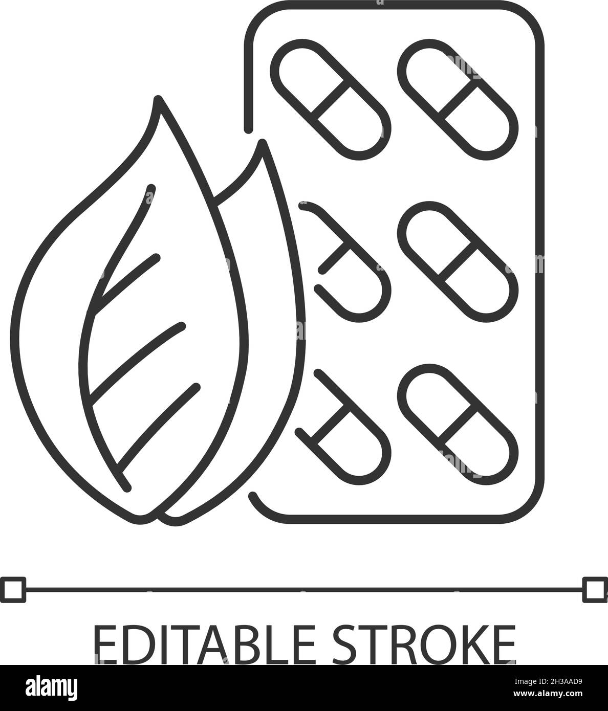 Natural herbal supplement bottle Stock Vector Images - Alamy