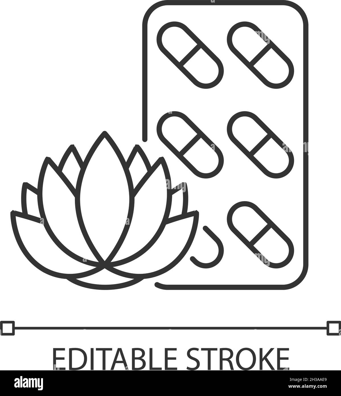 Tranquilizing supplements linear icon Stock Vector Image & Art - Alamy