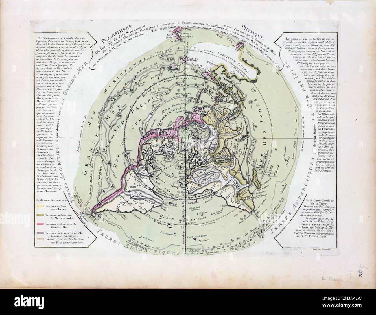 Historic vintage 18-19th century world map Stock Photo - Alamy