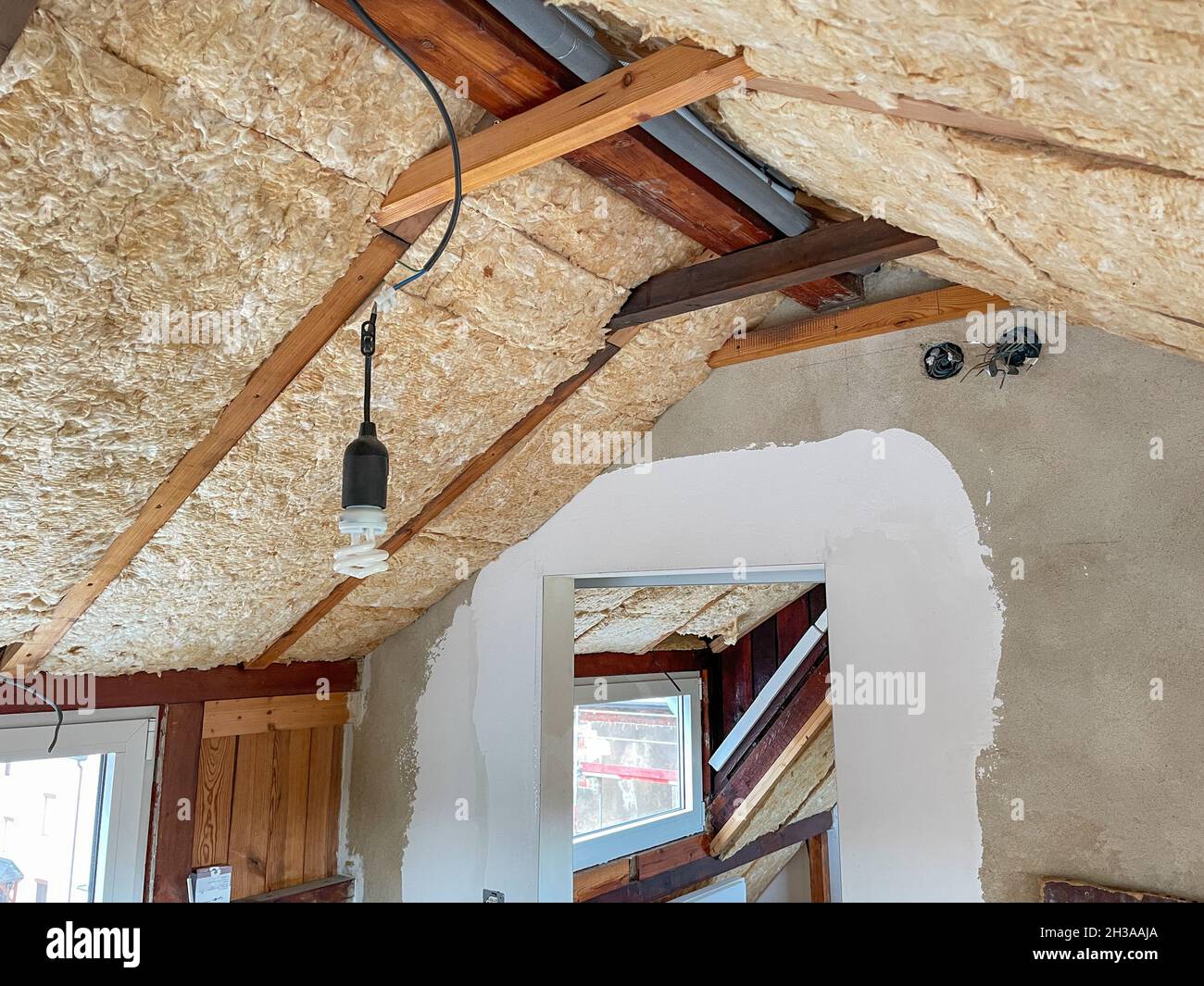 Expansion of a roof structure Stock Photo - Alamy
