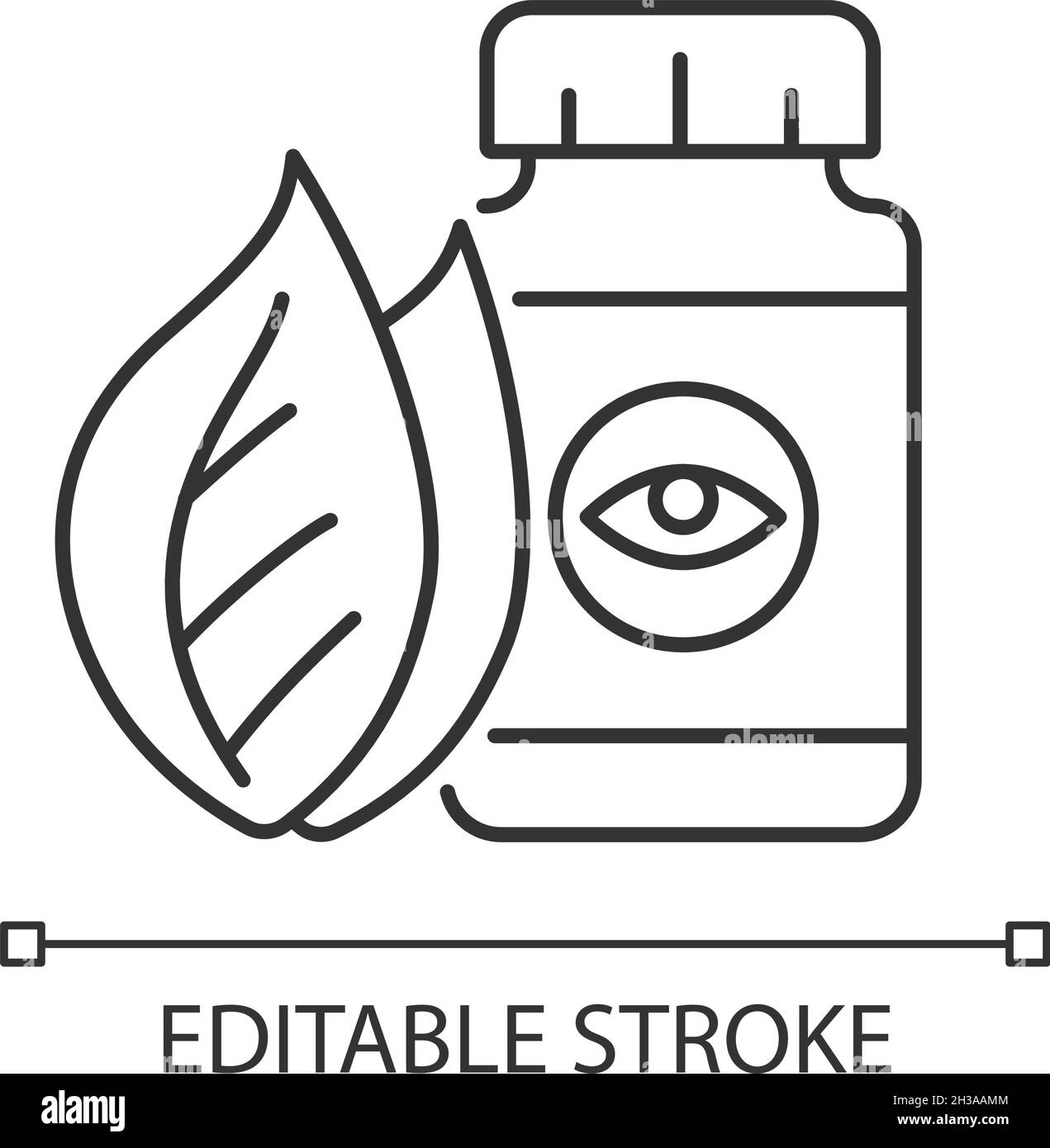 Vision supplements linear icon Stock Vector Image & Art - Alamy