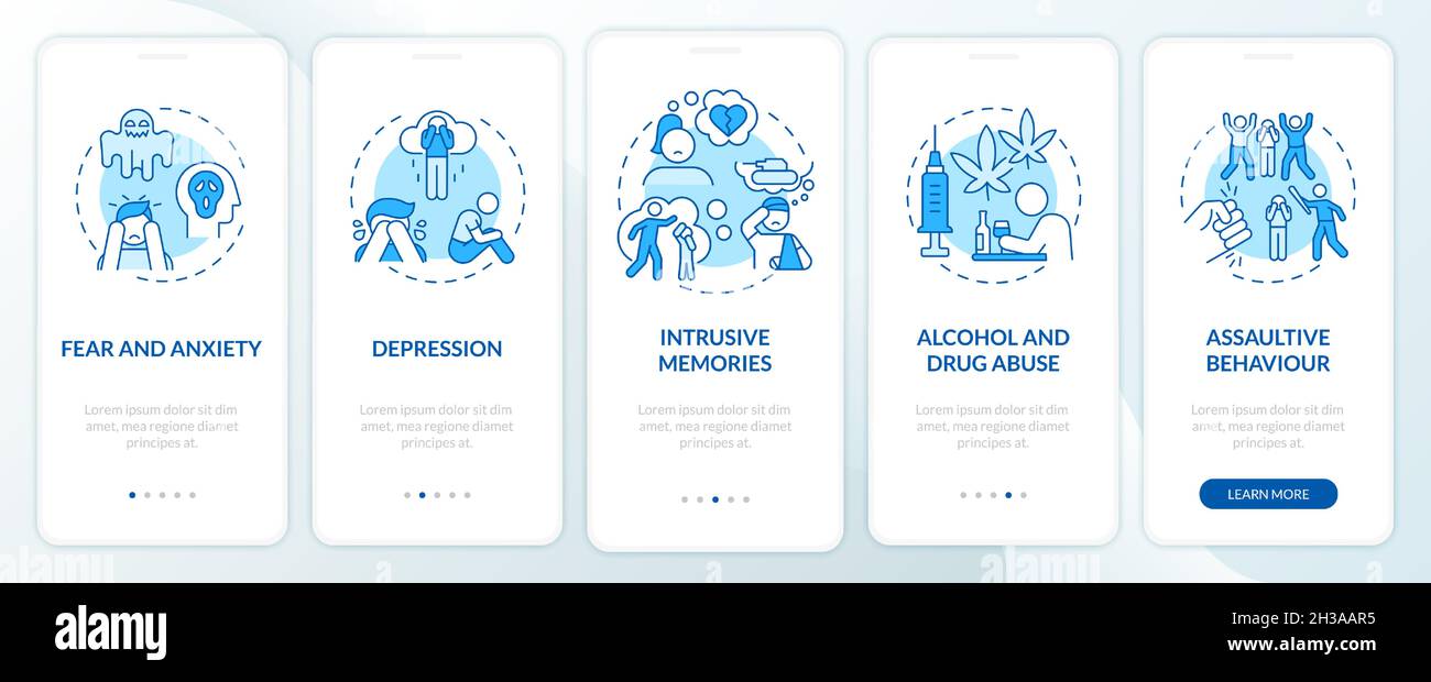 Consequences of hate speech onboarding mobile app page screen Stock ...