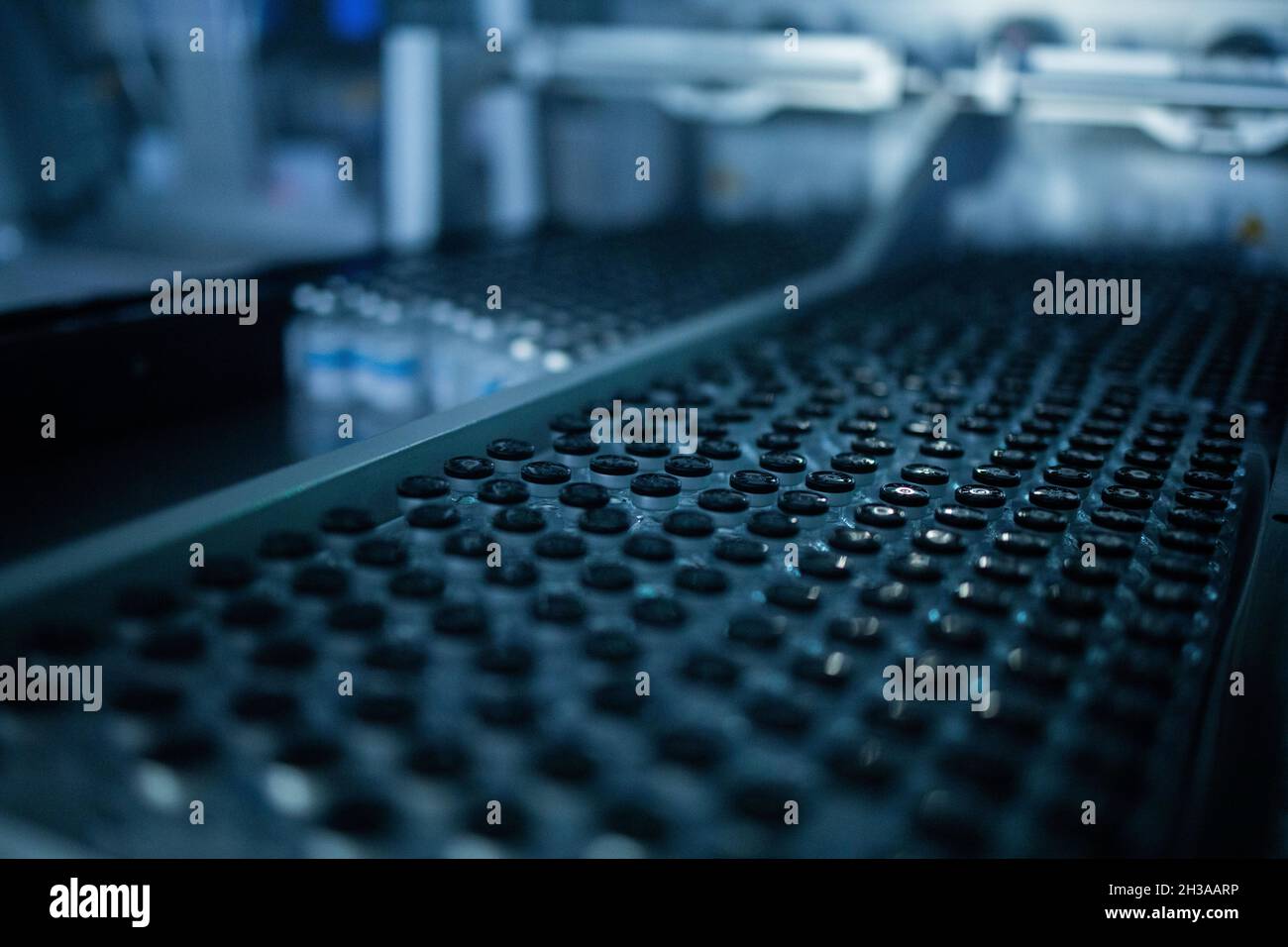 Production line pharmaceutical industry. Manufacturing of drugs and ...