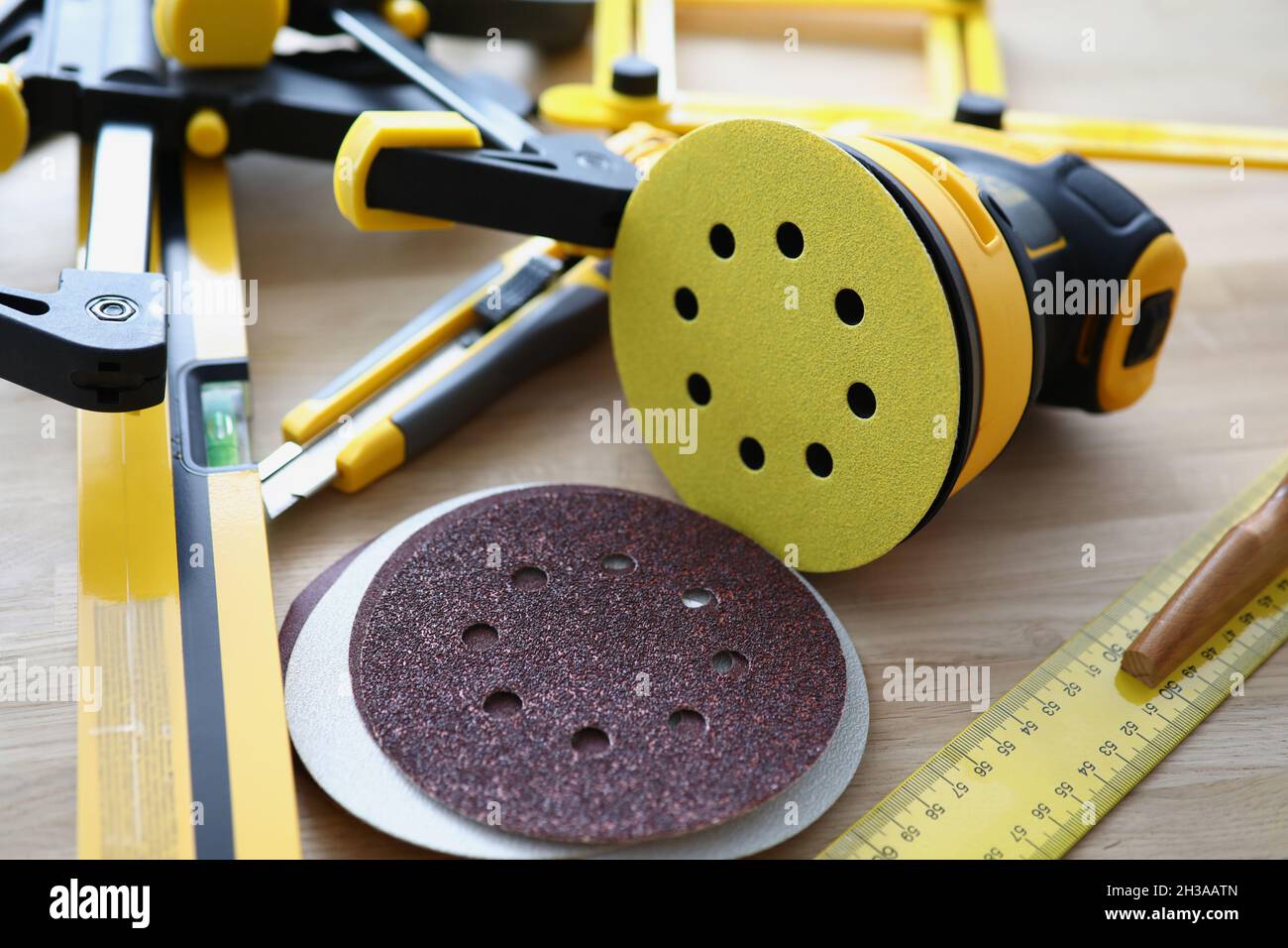 Tools for renovation in apartment Stock Photo - Alamy