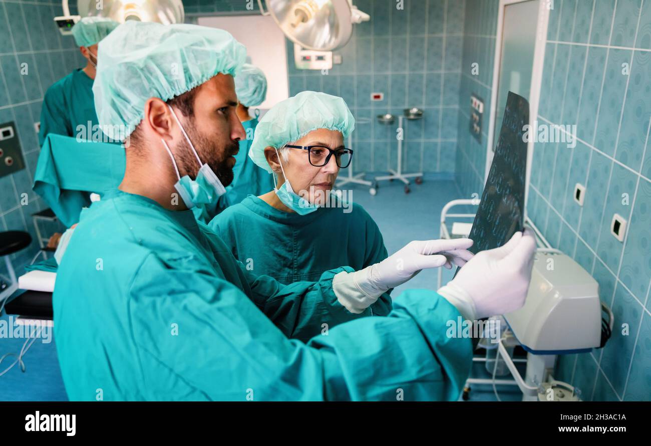 Exhausted surgeons at the emergency room as a sign of stress and ...