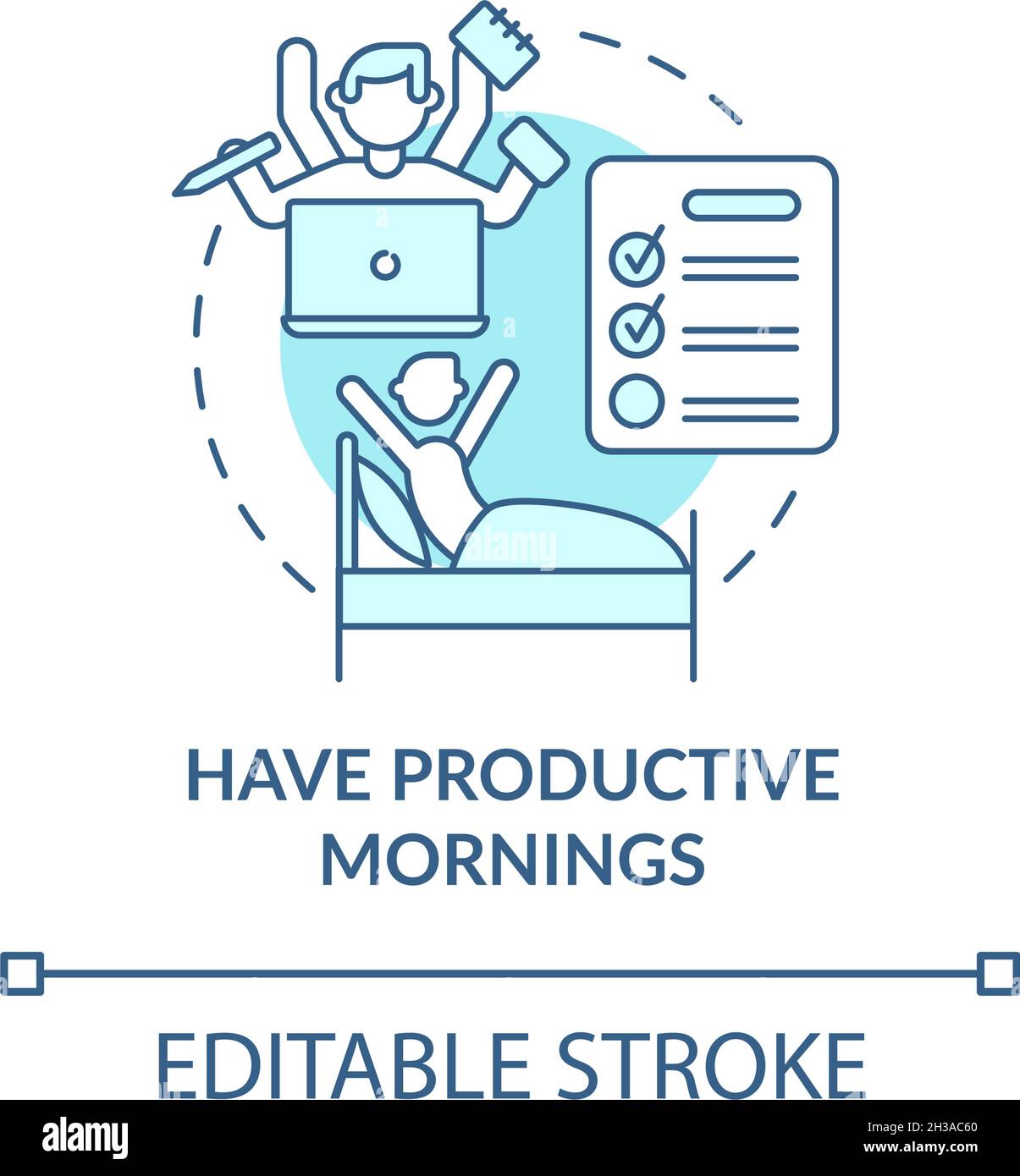 Have productive morning blue concept icon Stock Vector Image & Art - Alamy