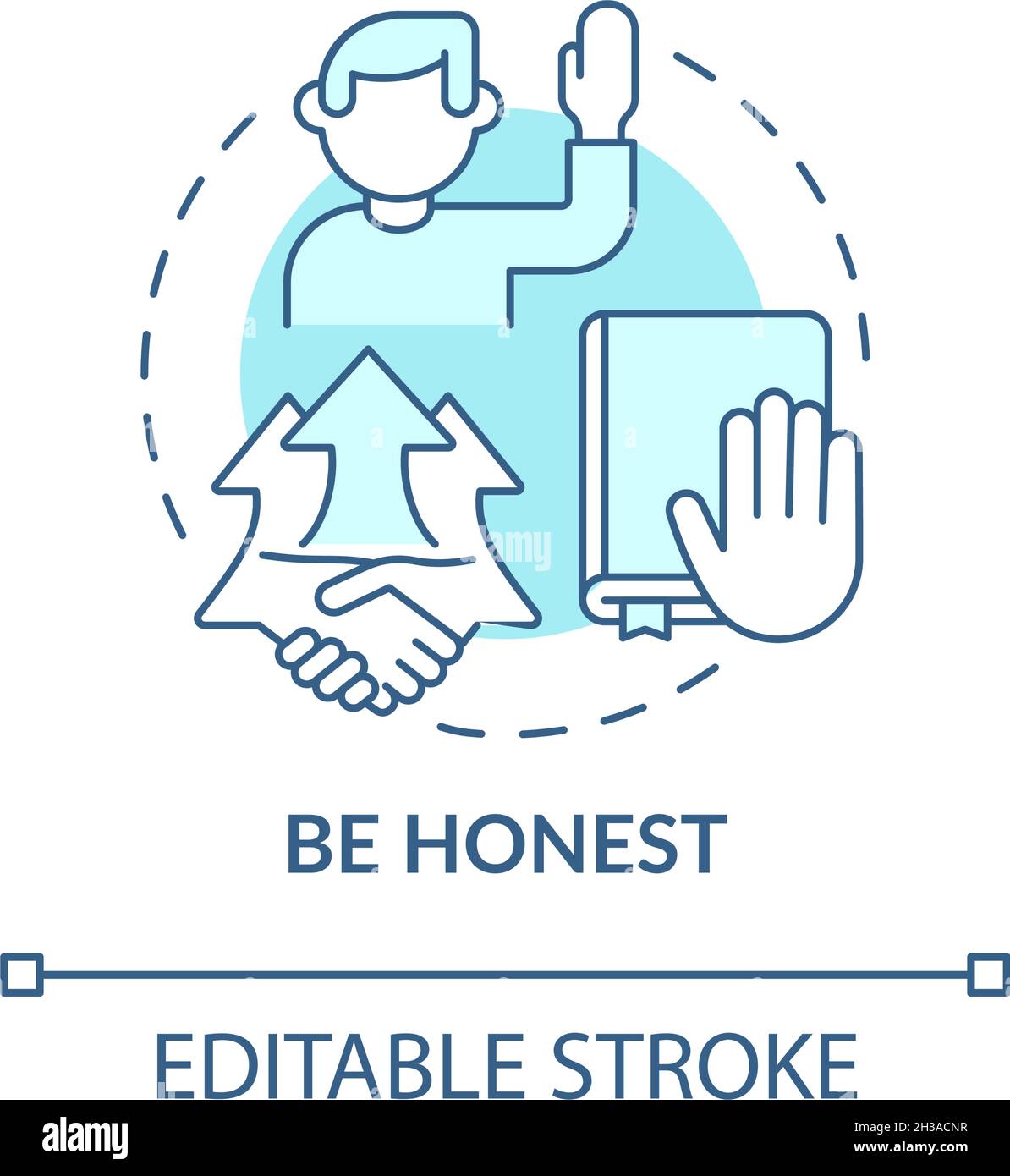 Be honest blue concept icon Stock Vector Image & Art - Alamy
