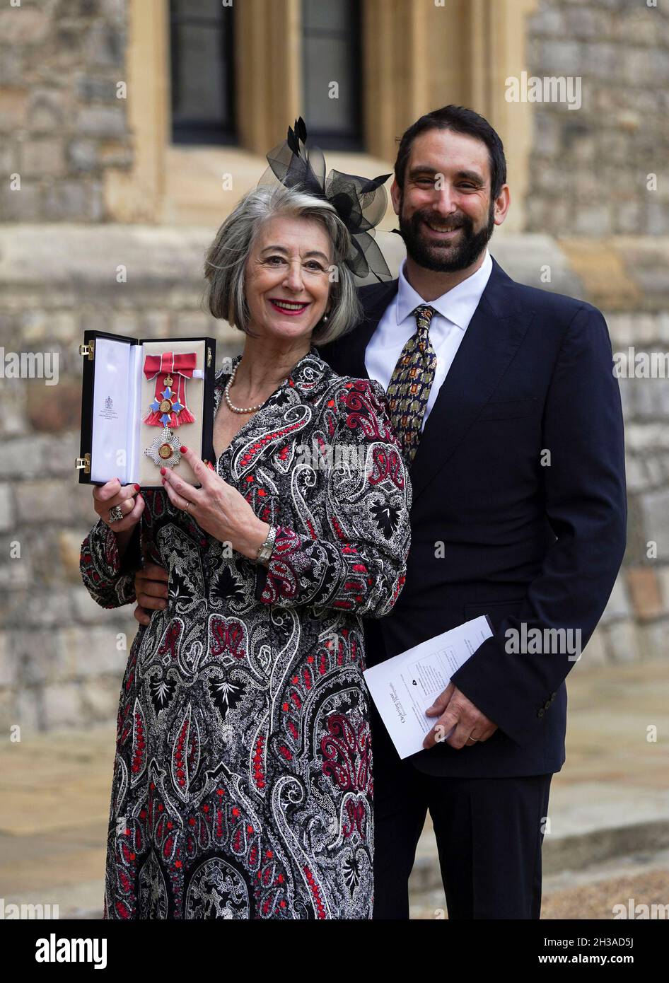 Dame Maureen Lipman with her son Adam Rosental after receiving her ...