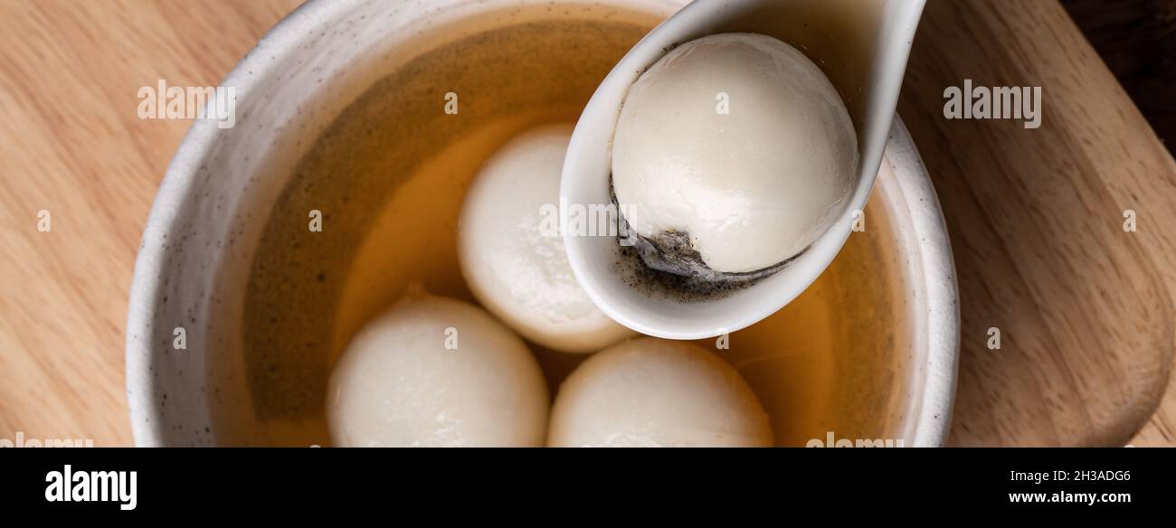 Black glutinous rice sesame balls hi-res stock photography and images ...