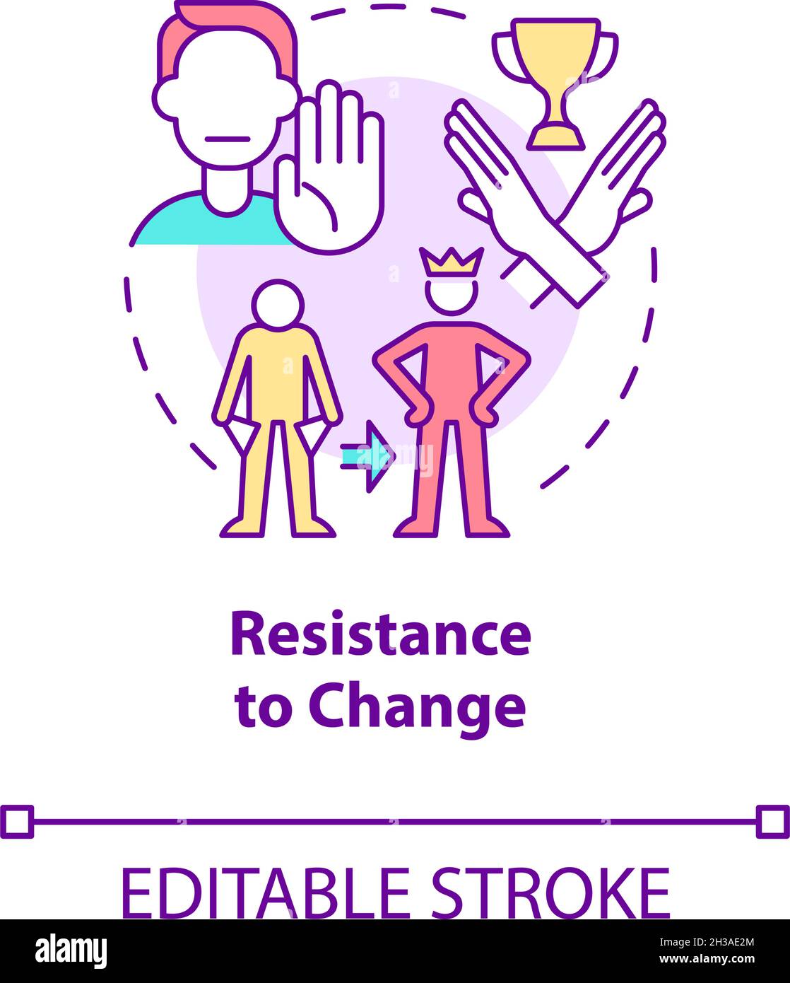 Resistance to change concept icon Stock Vector Image & Art - Alamy