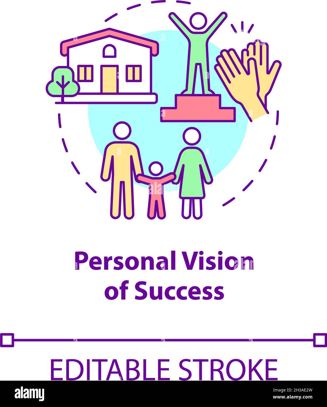 Personal vision of success concept icon Stock Vector Image & Art - Alamy
