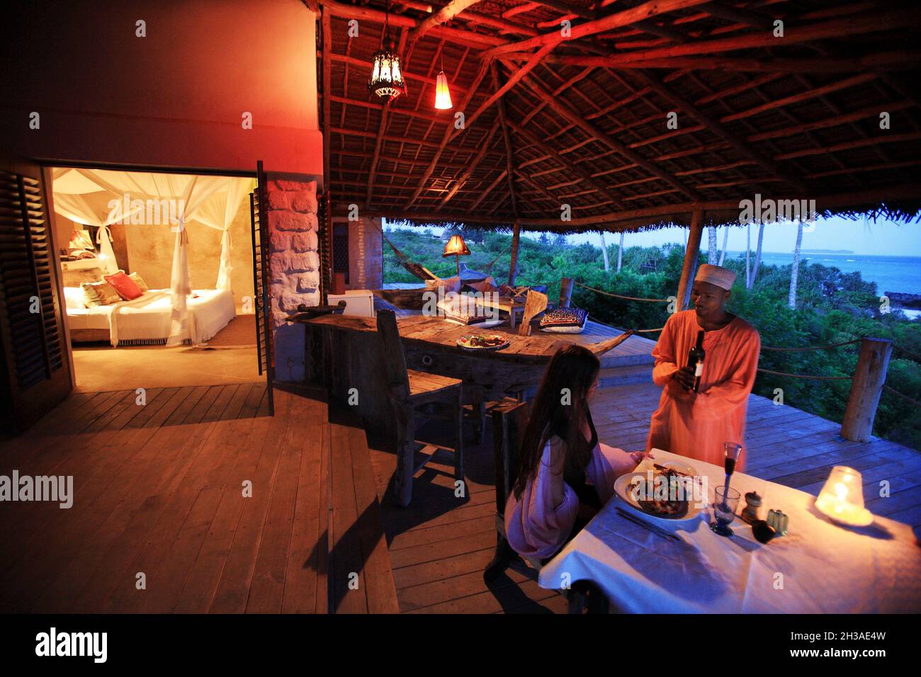 TANZANIA, ZANZIBAR ARCHIPELAGO, MATEMWE BUNGALOWS Stock Photo - Alamy