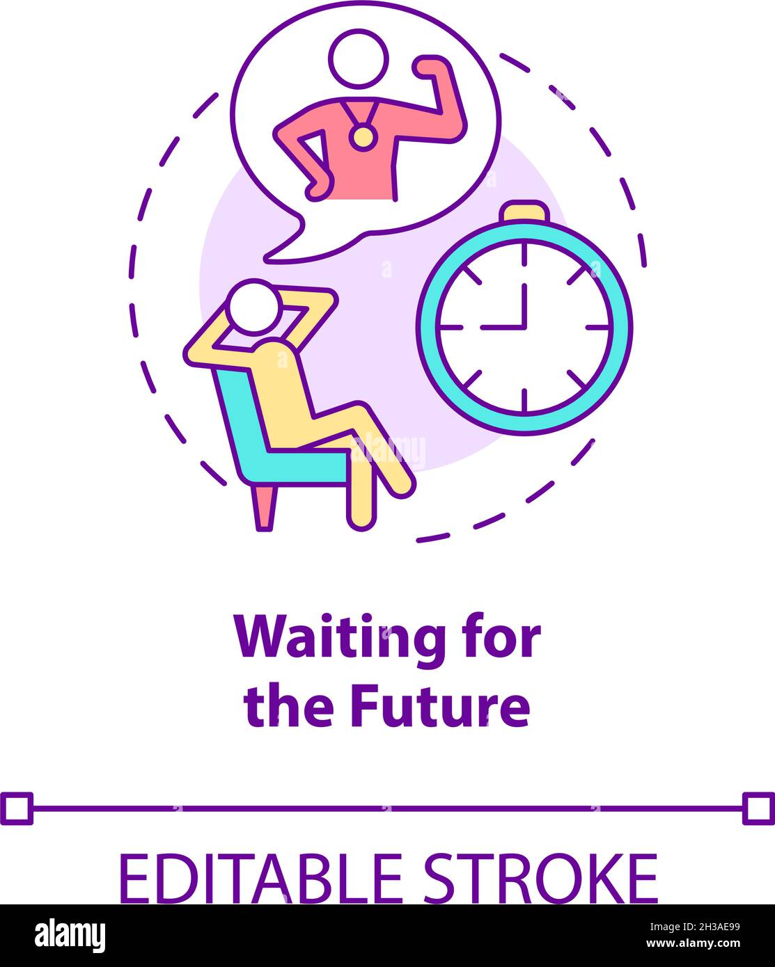 Waiting for future concept icon Stock Vector Image & Art - Alamy