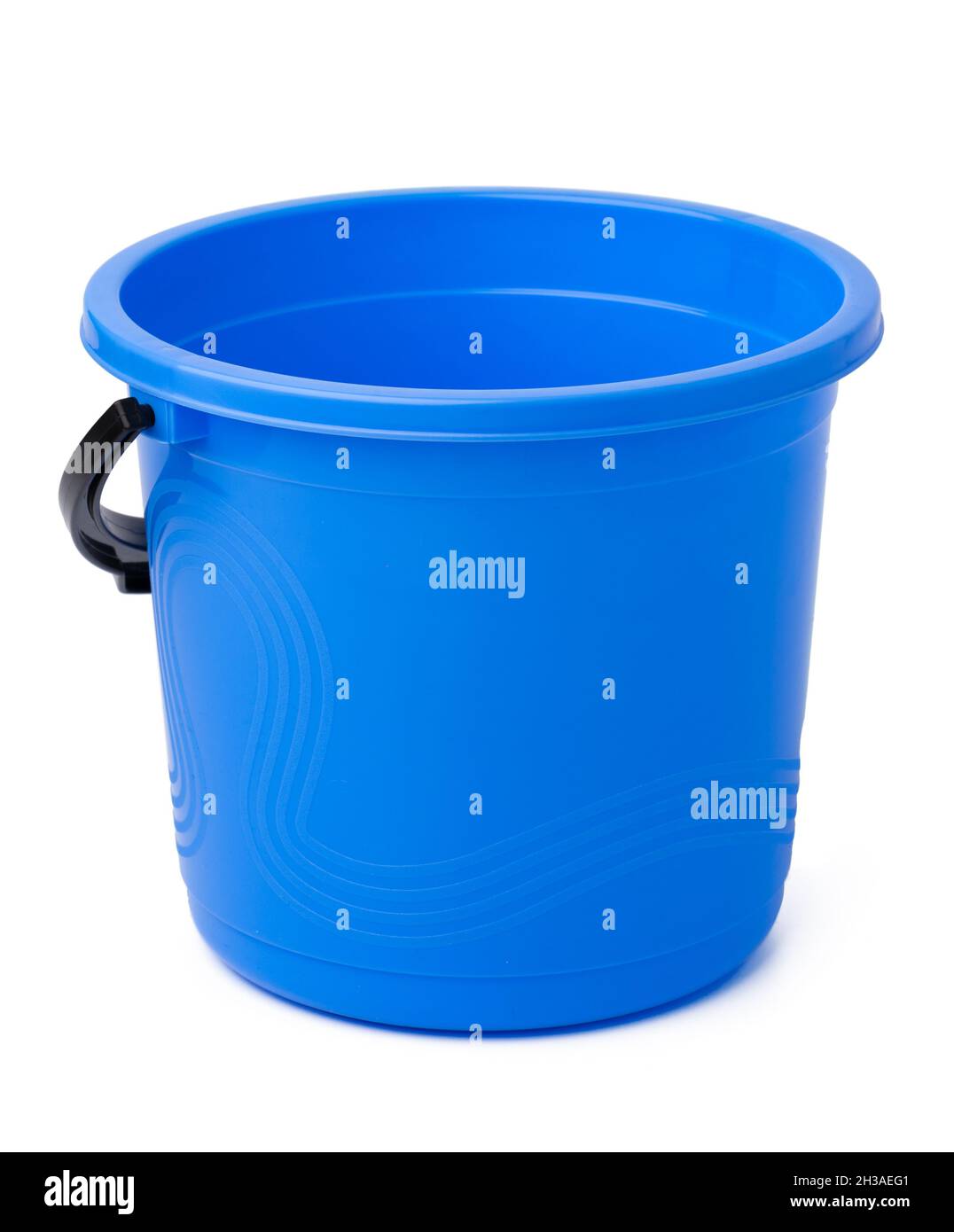Single plastic bucket isolated on a white background Stock Photo - Alamy