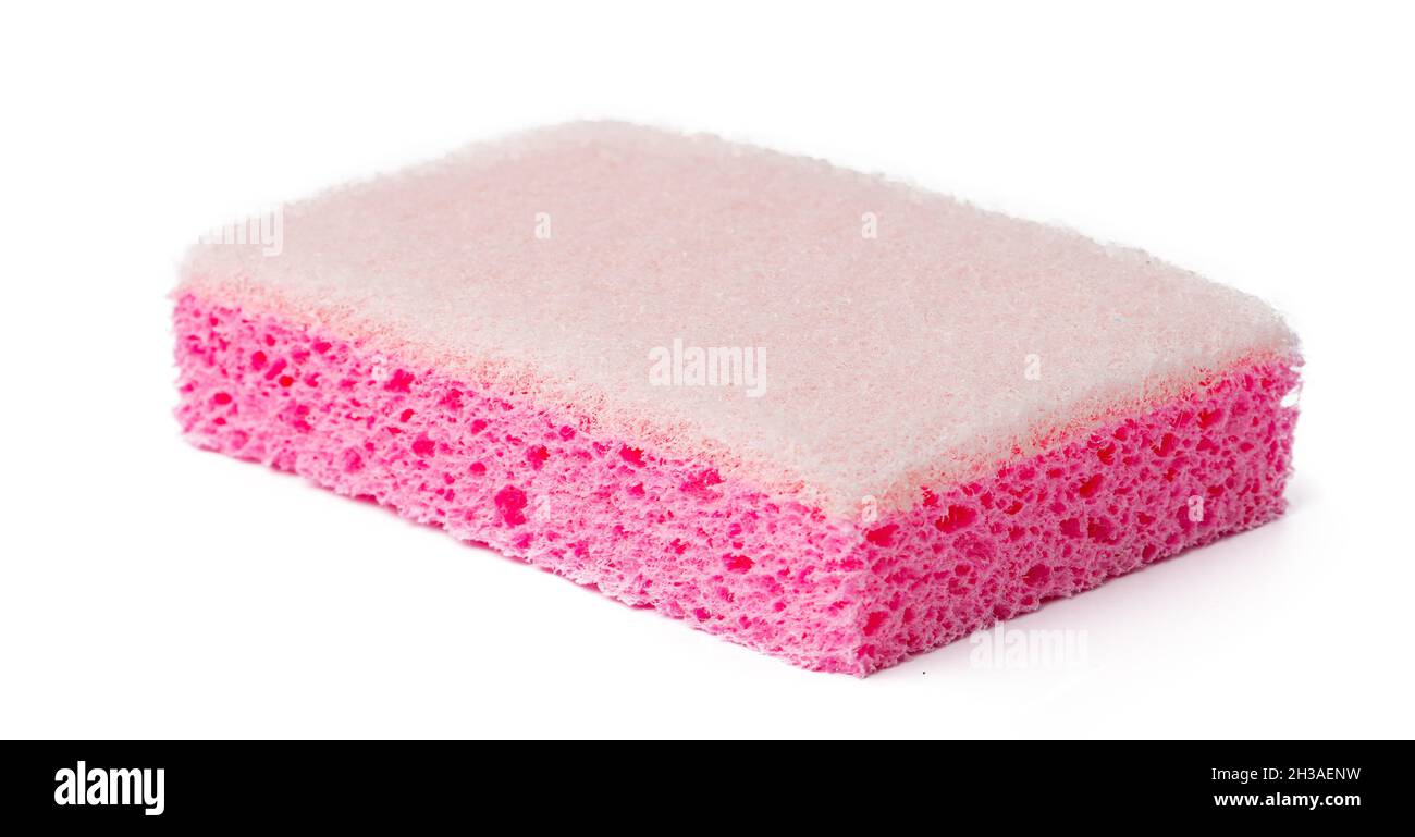 Sponge for dish cleaning isolated on white background Stock Photo - Alamy