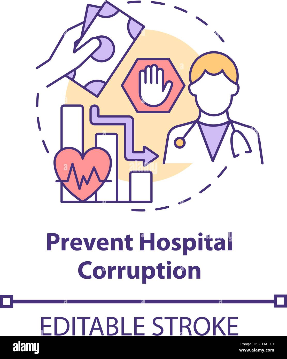 Prevent hospital corruption concept icon Stock Vector Image & Art - Alamy