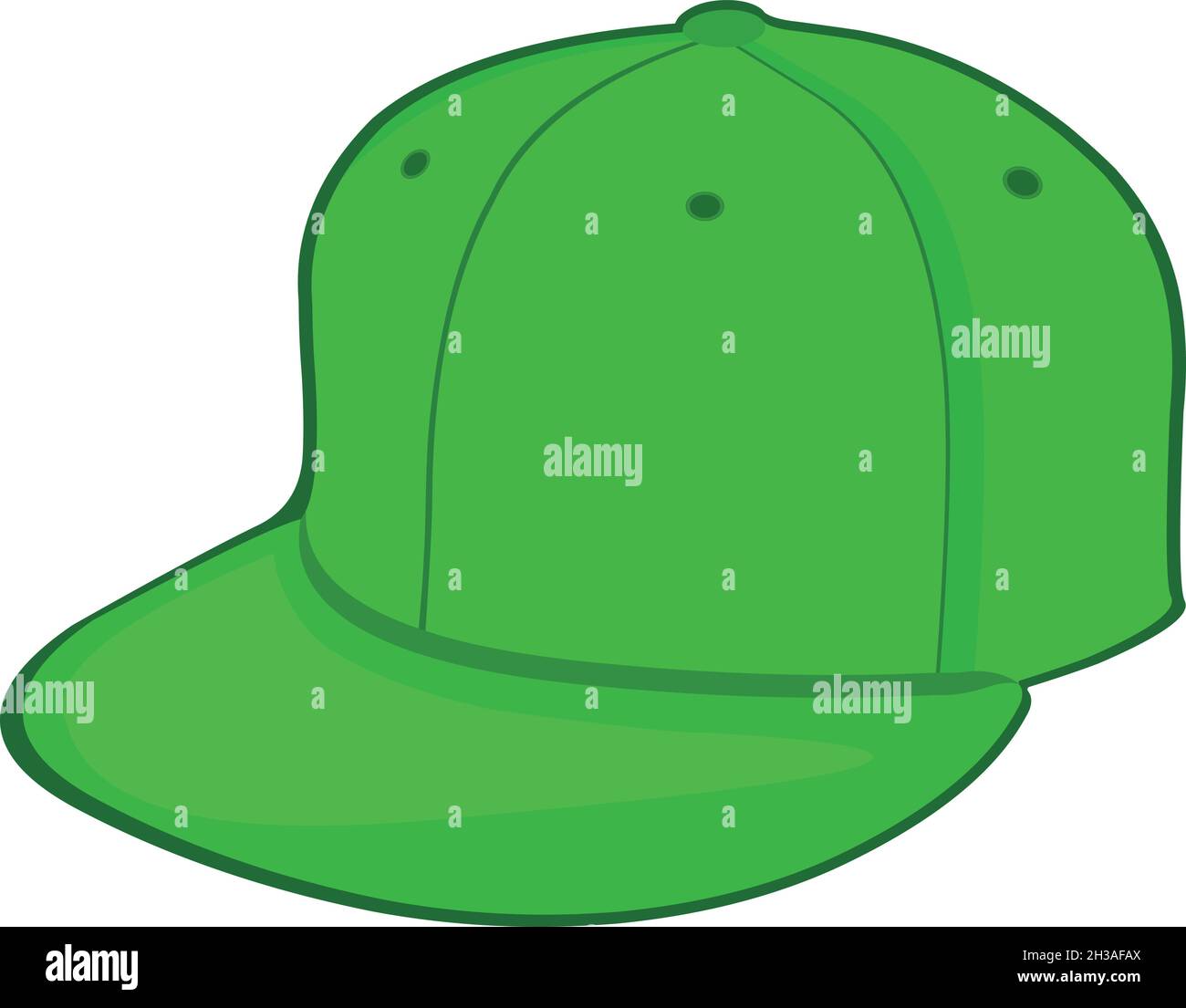 Vector illustration of green visor cap Stock Vector Image & Art - Alamy