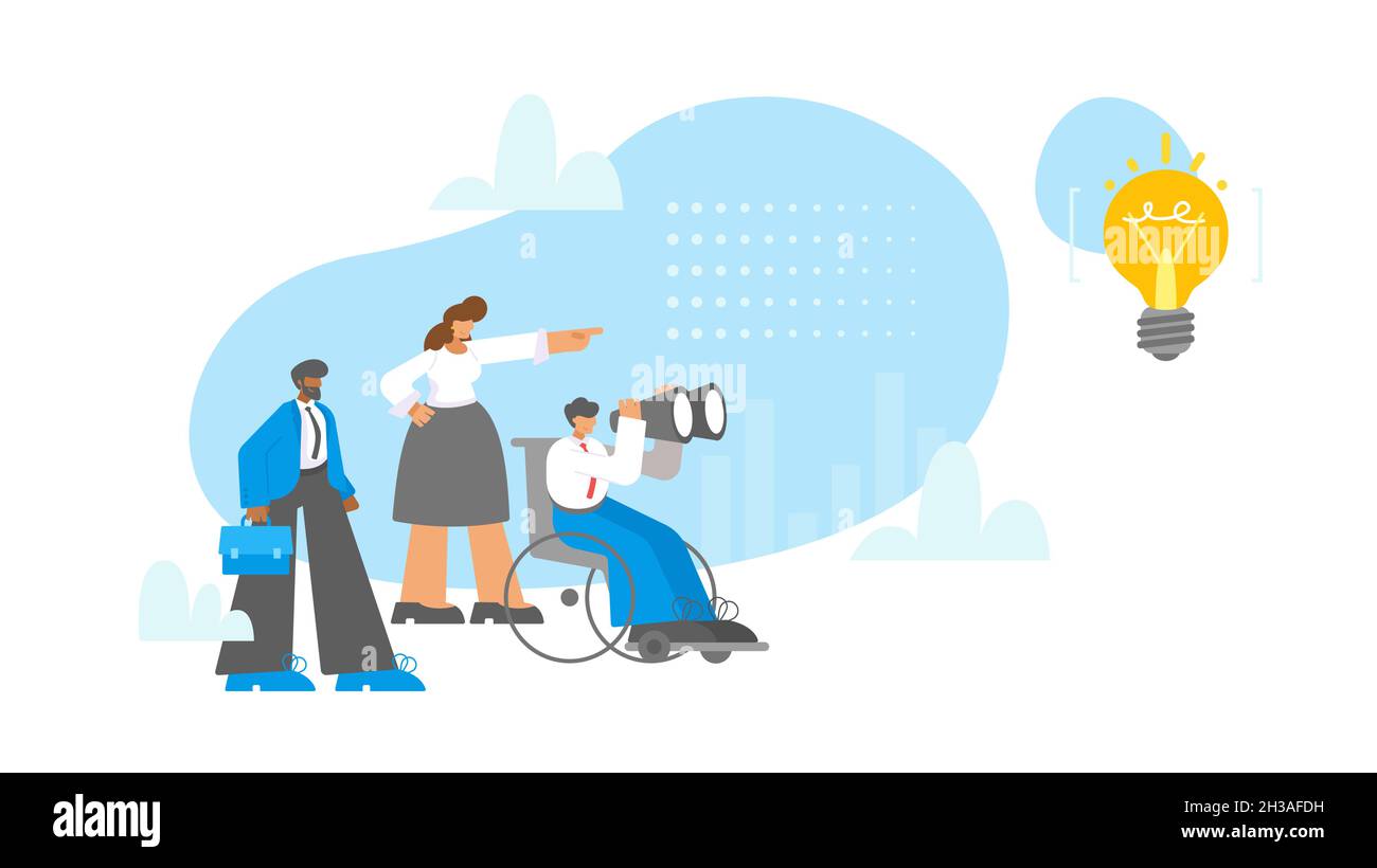 Discover opportunities concept vector illustration white background ...