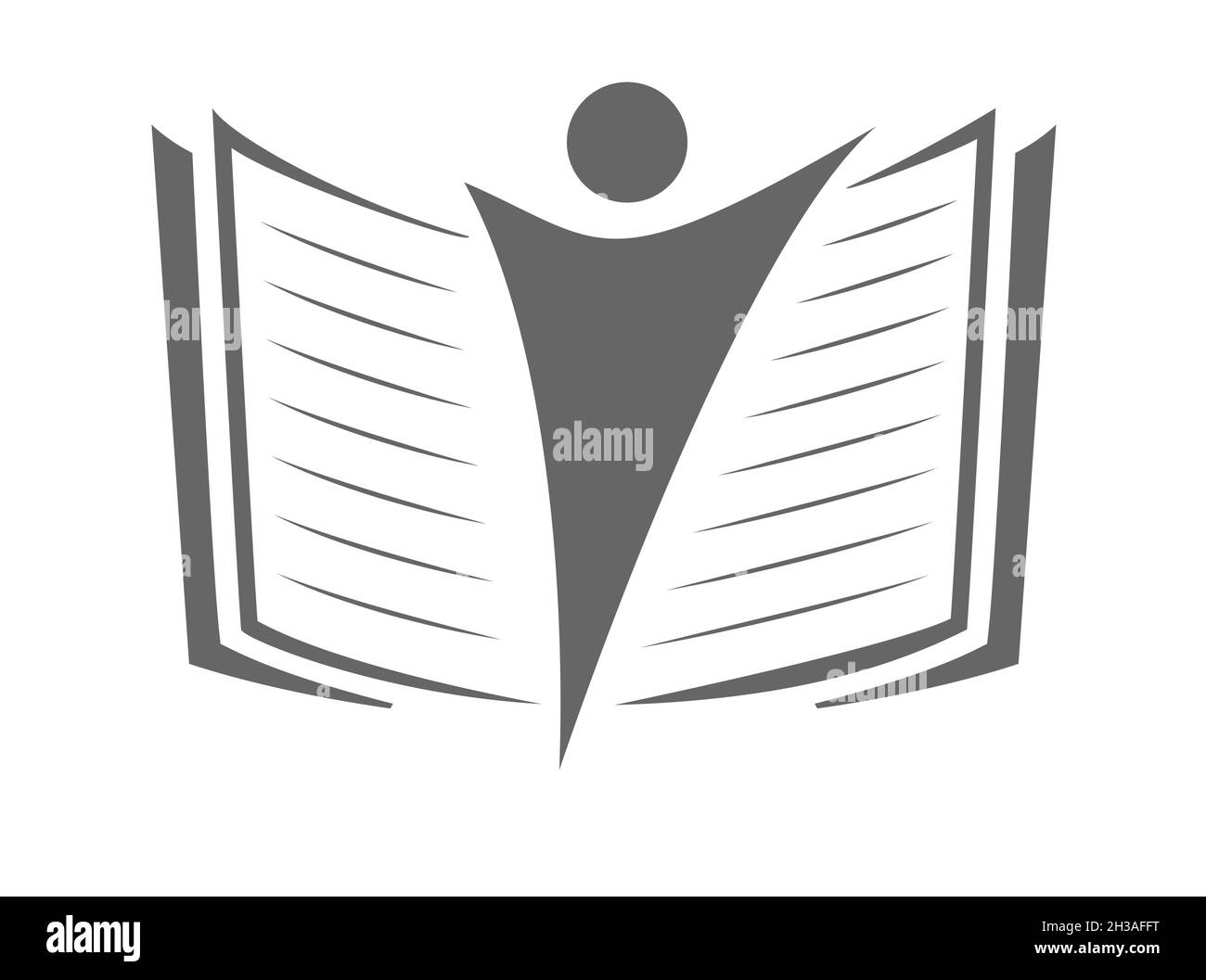 An open book. Template for social logo, logo and stickers. Vector ...