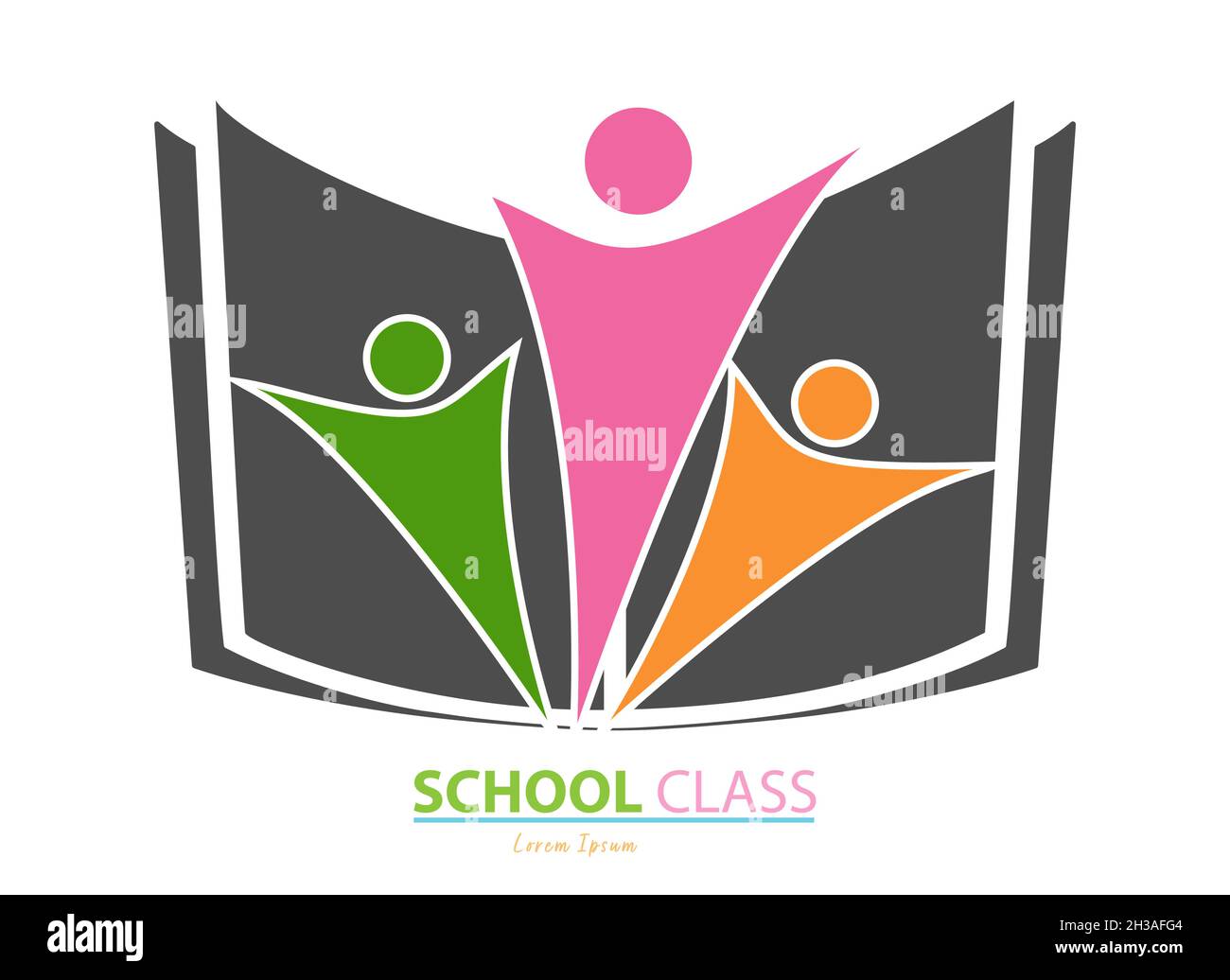 An open book. Template for social logo, logo and stickers. Vector ...