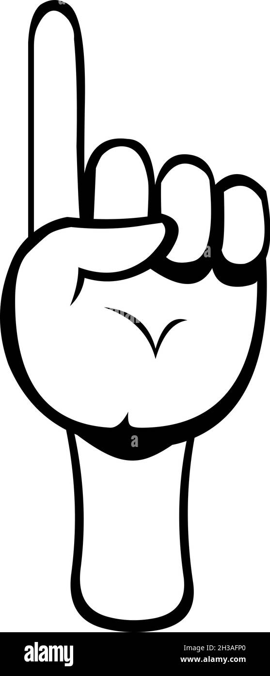 Pointing Hand Clipart Black And White