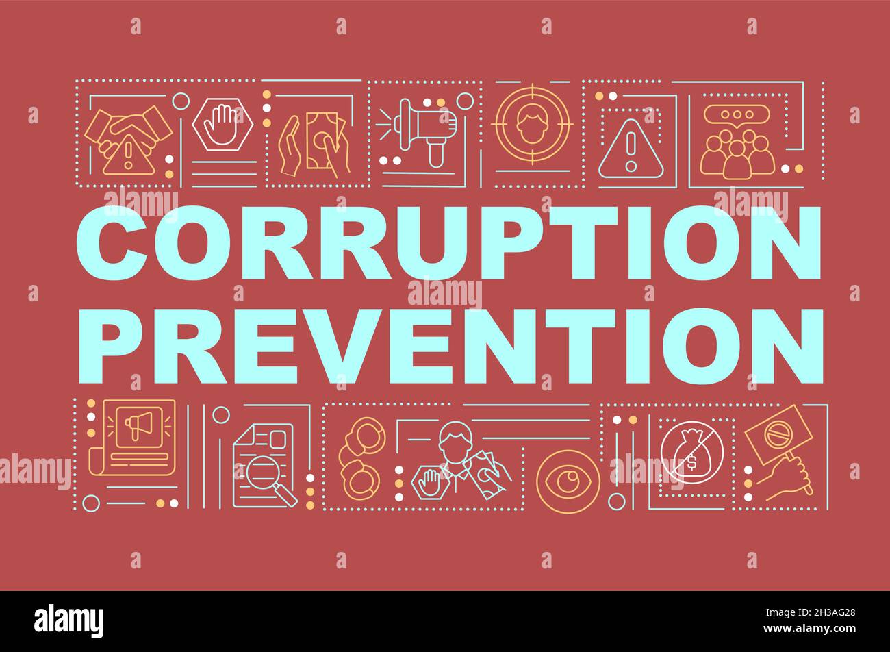 Preventing corruption word concepts banner Stock Vector Image & Art - Alamy