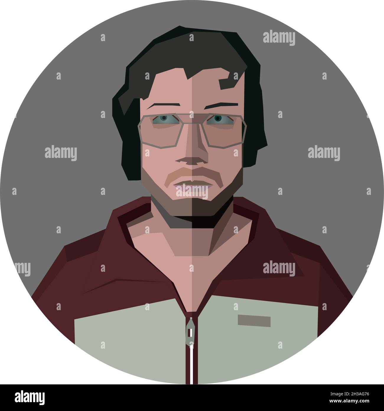 Flat art, portrait, avatar. Vector Stock Photo - Alamy