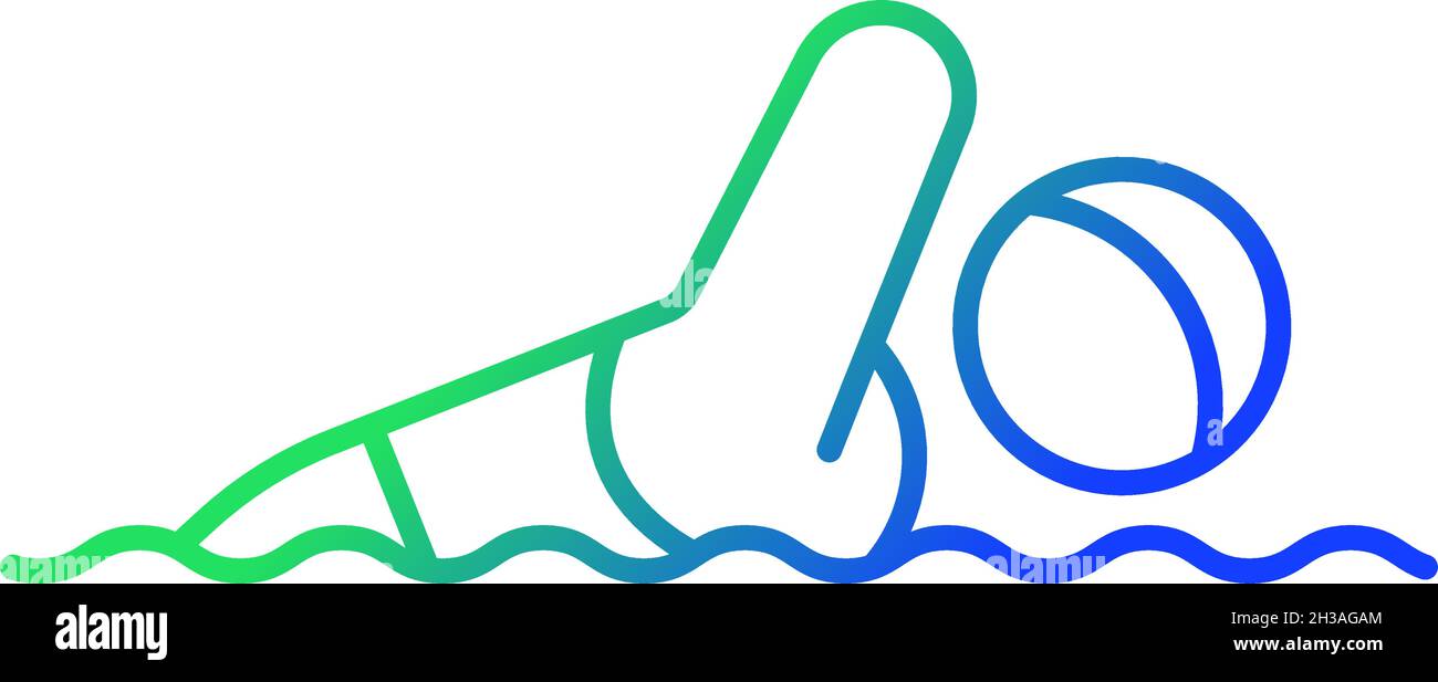 Swimming gradient linear vector icon Stock Vector Image & Art - Alamy