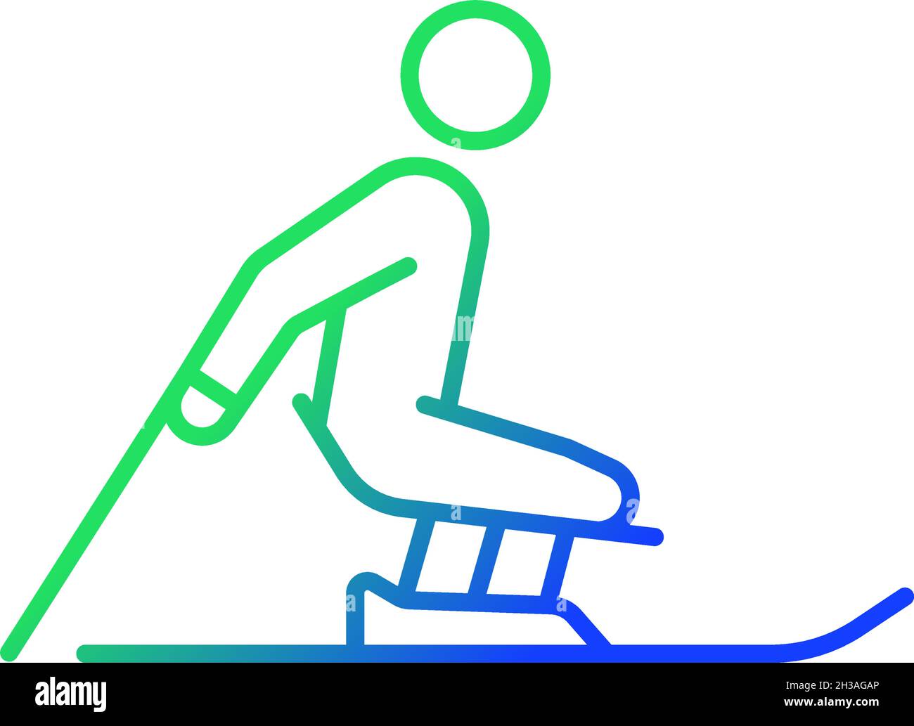 Alpine skiing gradient linear vector icon Stock Vector Image & Art - Alamy