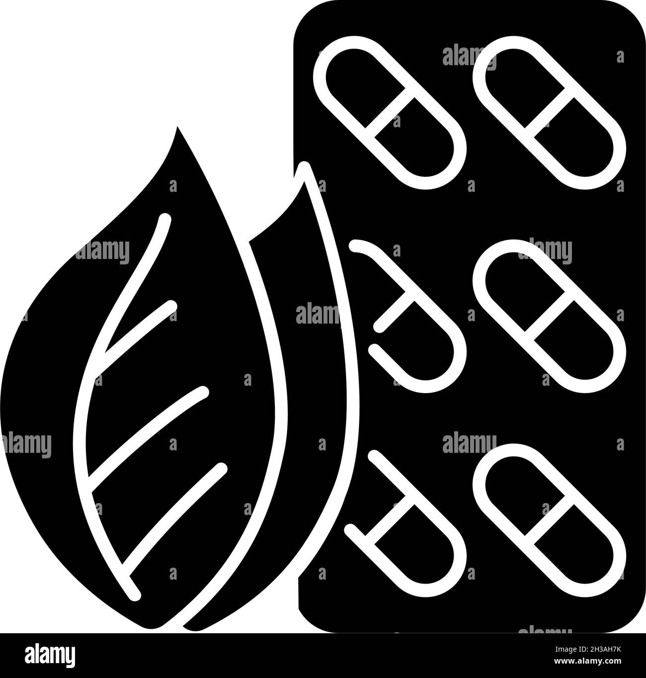 Plant extract black glyph Stock Vector Images - Alamy