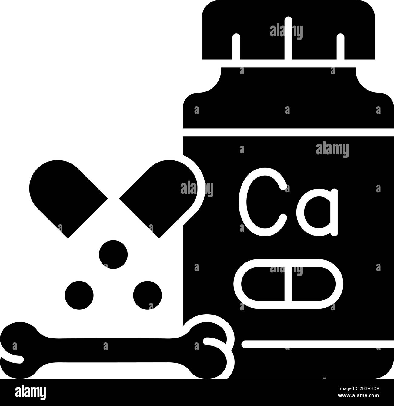 Calcium supplements black glyph icon Stock Vector Image & Art - Alamy