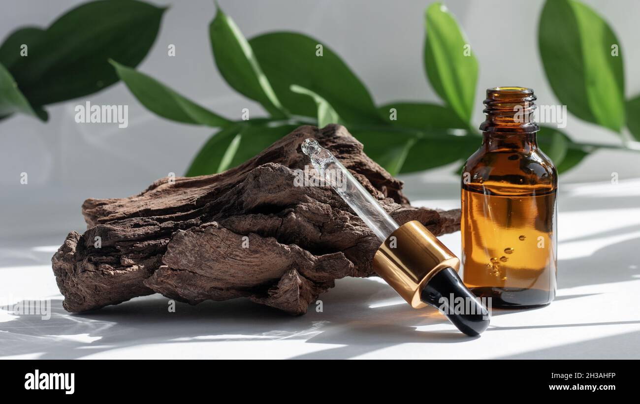 Glass bottle perfume on driftwood hi-res stock photography and images ...