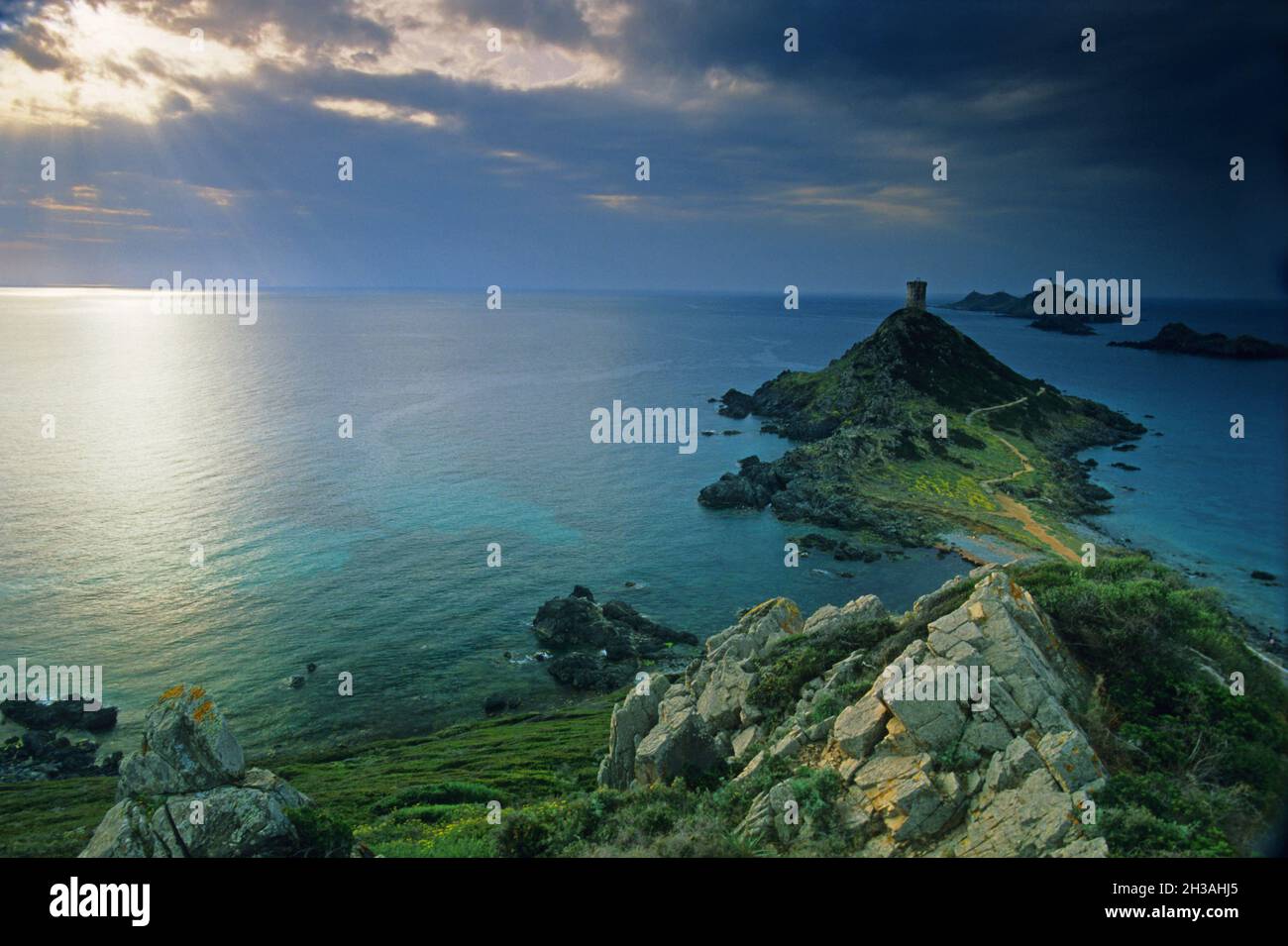 FRANCE. SOUTH CORSICA (2A) SANGUINARY ISLANDS (ILES SANGUINAIRES Stock ...