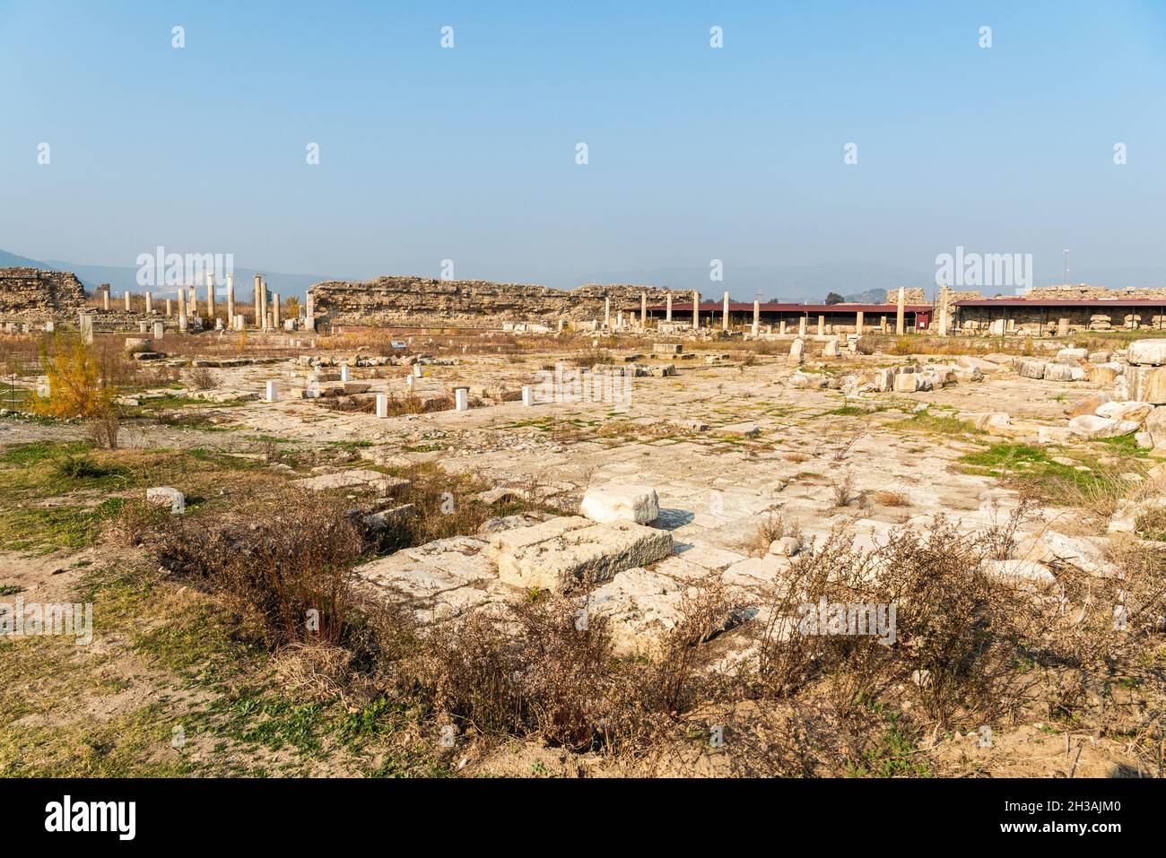 Ruins of the Temple of Artemis Leukophryene in Magnesia on the Maeander ...