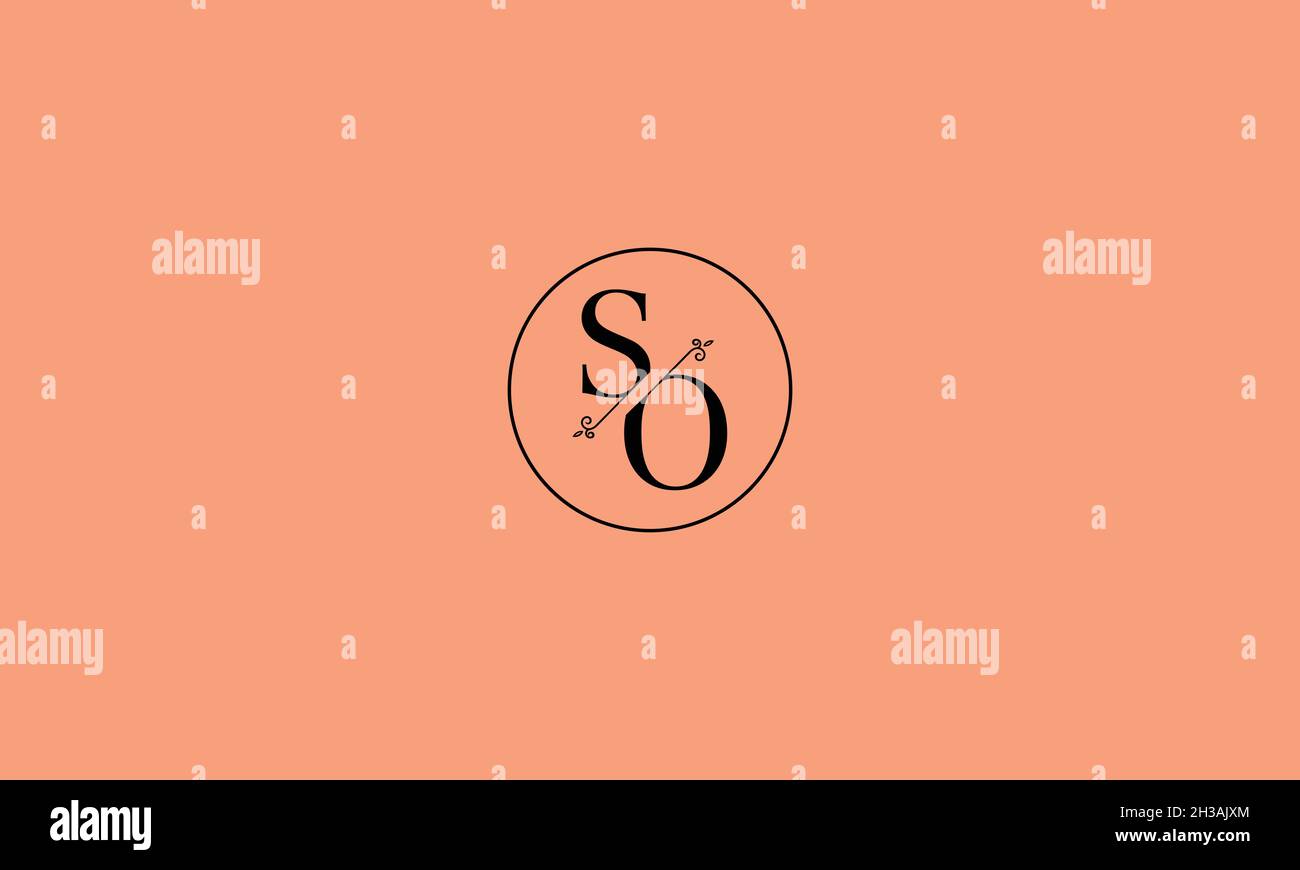 LETTERS SO LOGO DESIGN WITH NEGATIVE SPACE EFFECT FOR ILLUSTRATION USE ...