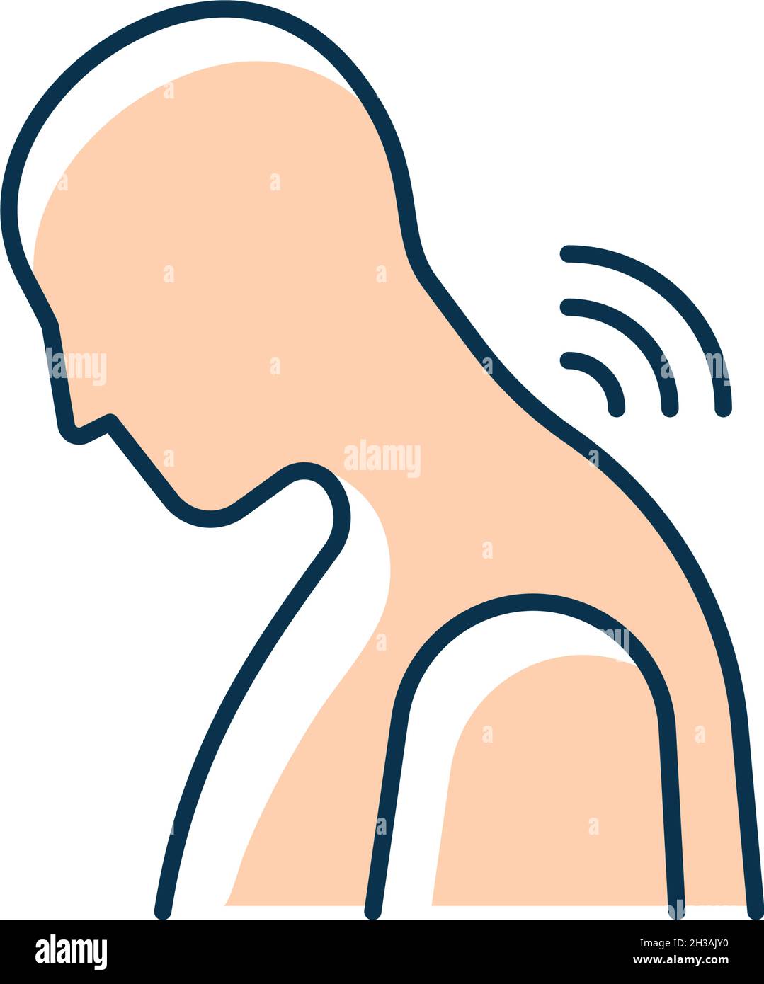 Neck bone color icon Stock Vector Images - Alamy