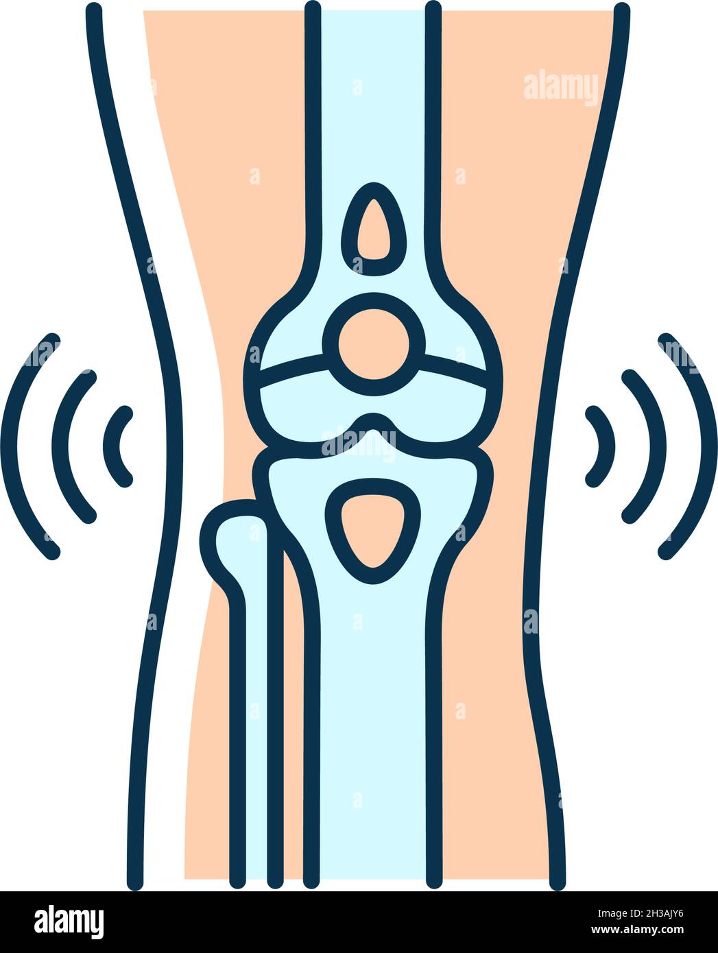 Joint pain color icon Stock Vector Images - Alamy