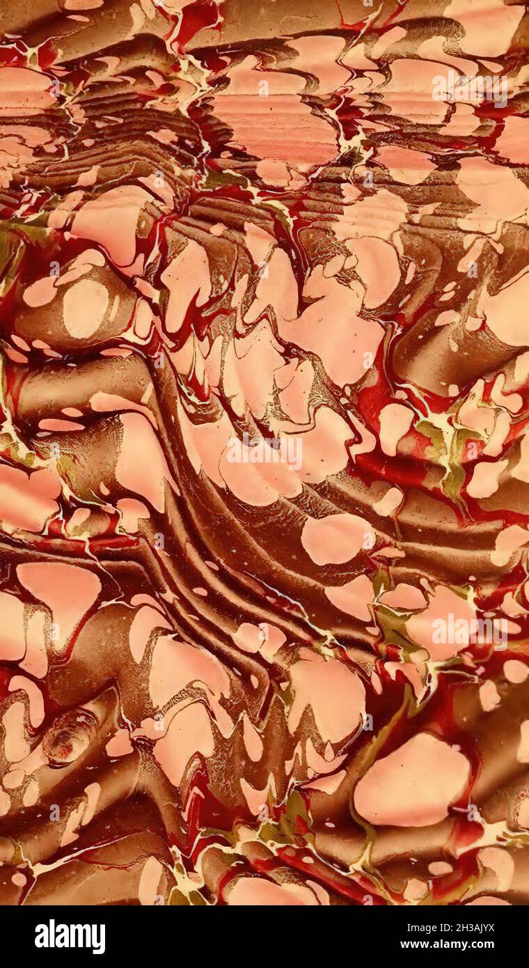 Vertical shot of a 19th marbled book cover design Stock Photo - Alamy