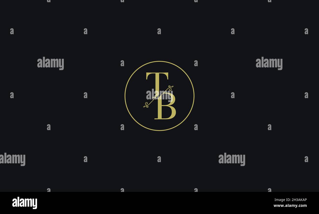 LETTERS TB LOGO DESIGN WITH NEGATIVE SPACE EFFECT FOR ILLUSTRATION USE ...